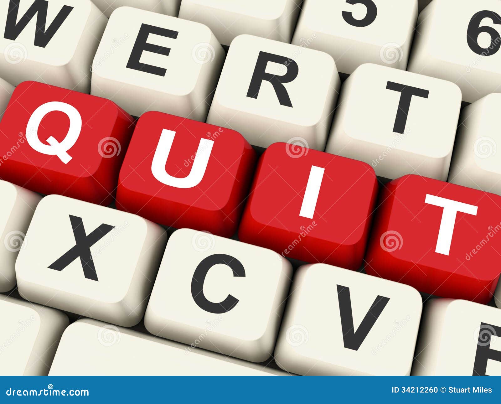 Quit Keys Show Exit Resigning or Give Up Stock Illustration ...