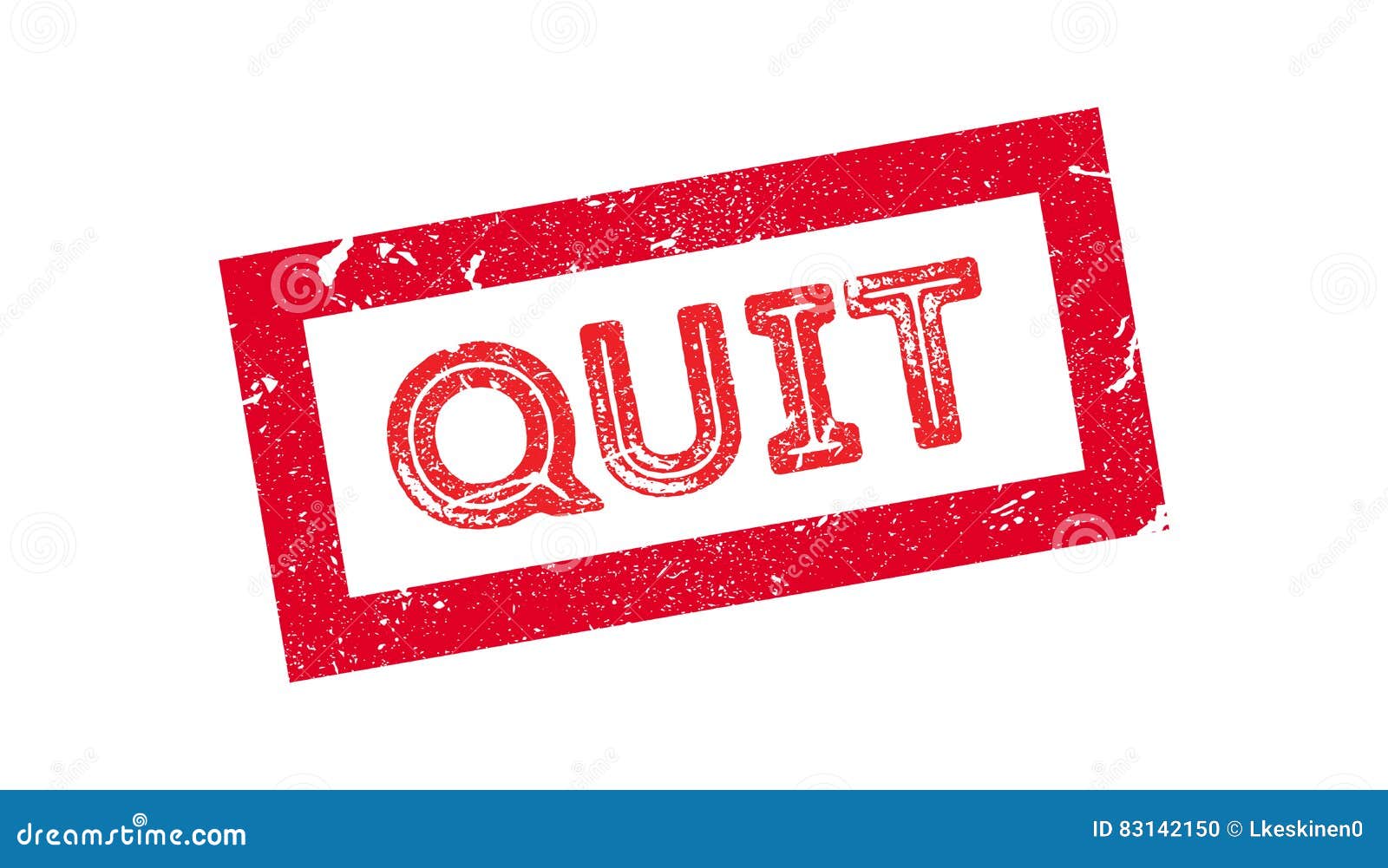 Quit rubber stamp stock illustration. Illustration of label - 83142150