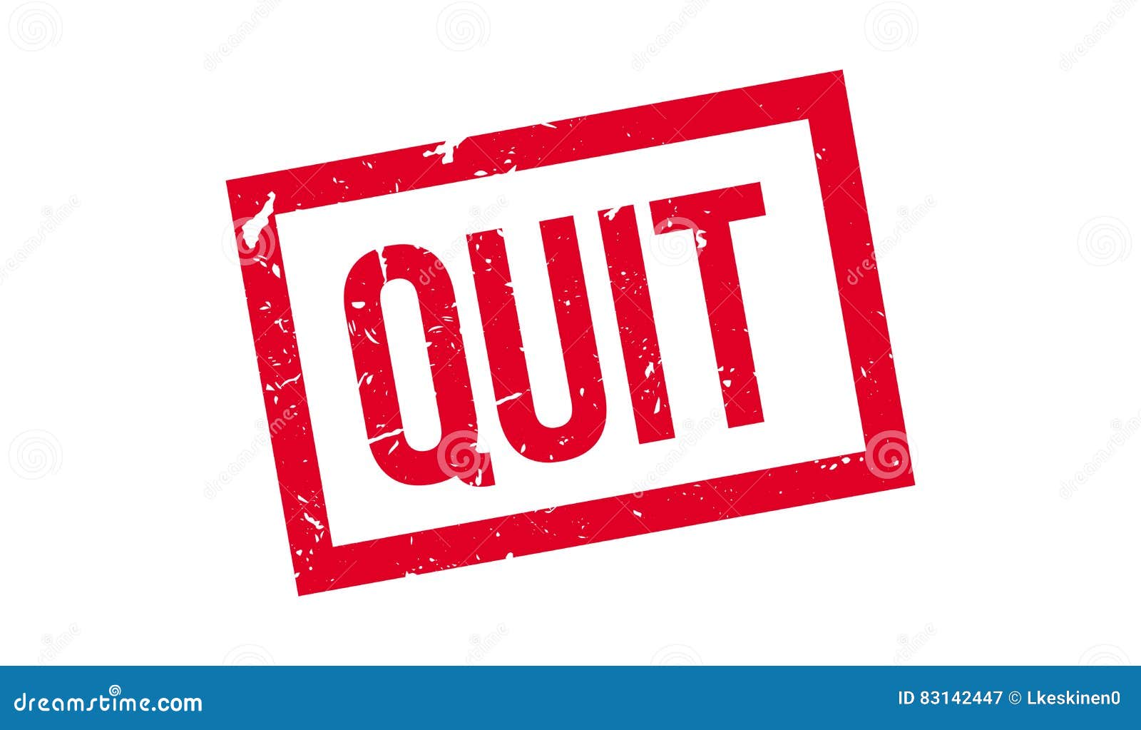 Quit rubber stamp stock illustration. Illustration of care - 83142447