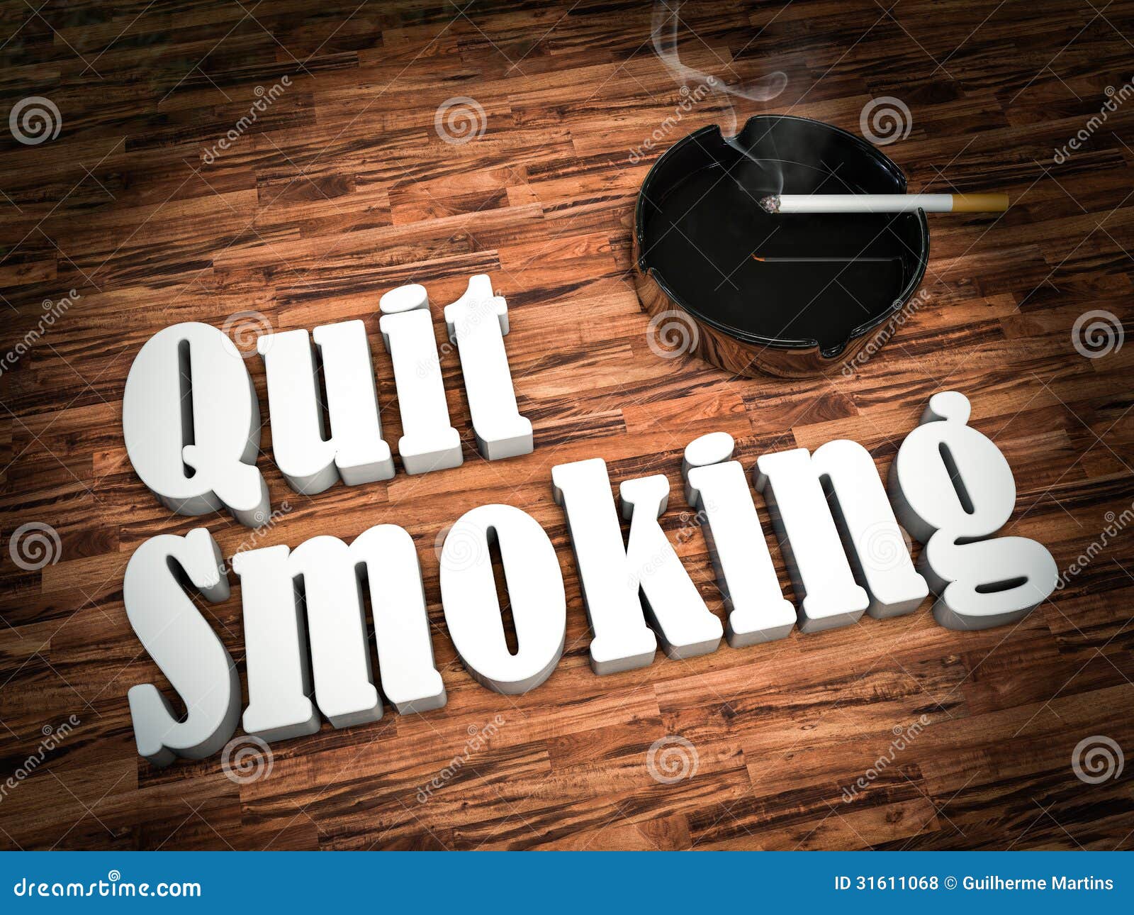 3D Render Don`t Quit Lettering Typographical With Human Hand Logo Type ...