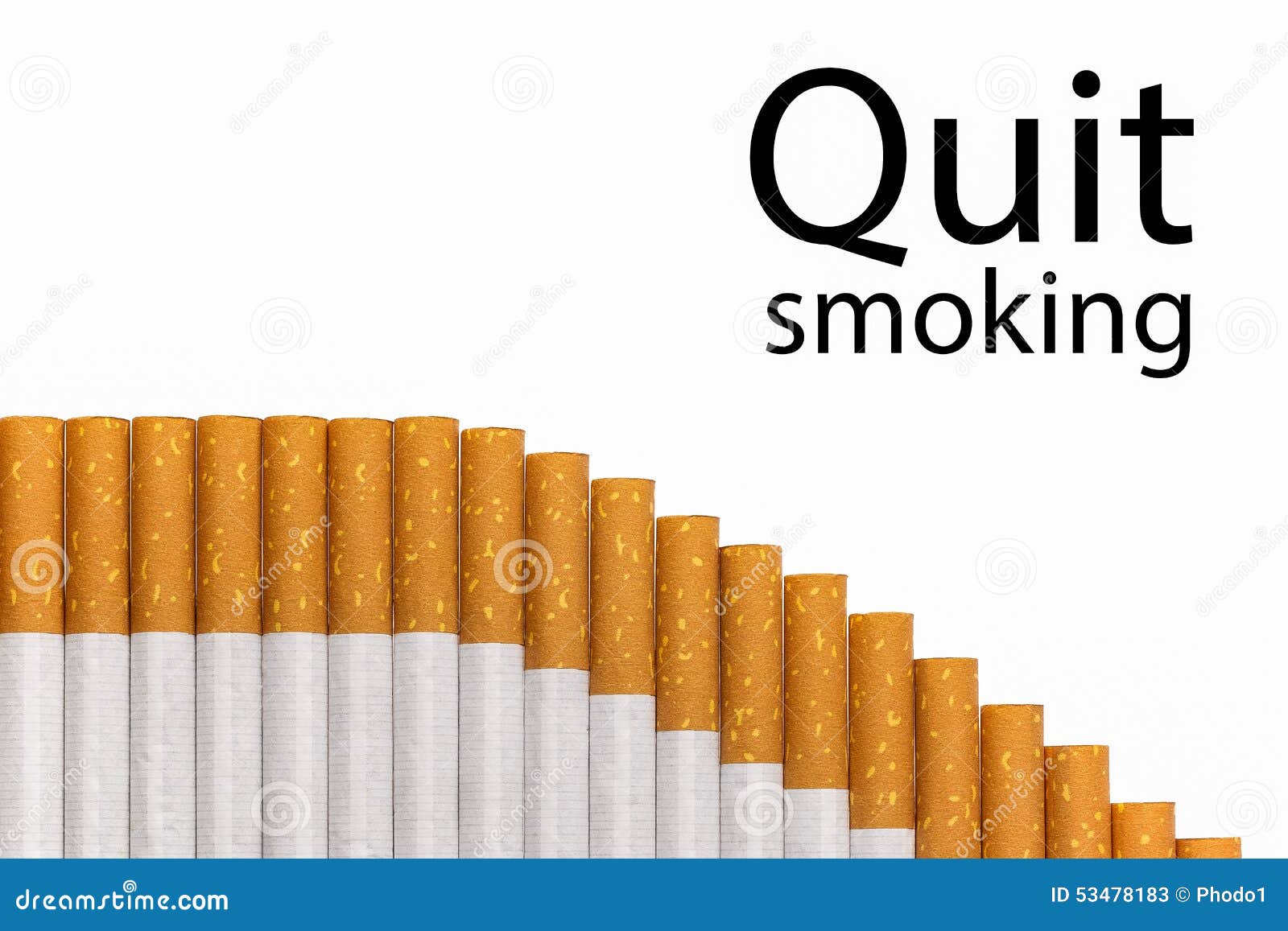 Quit Smoking Text Graph of Cigarettes Stock Image - Image of graph ...