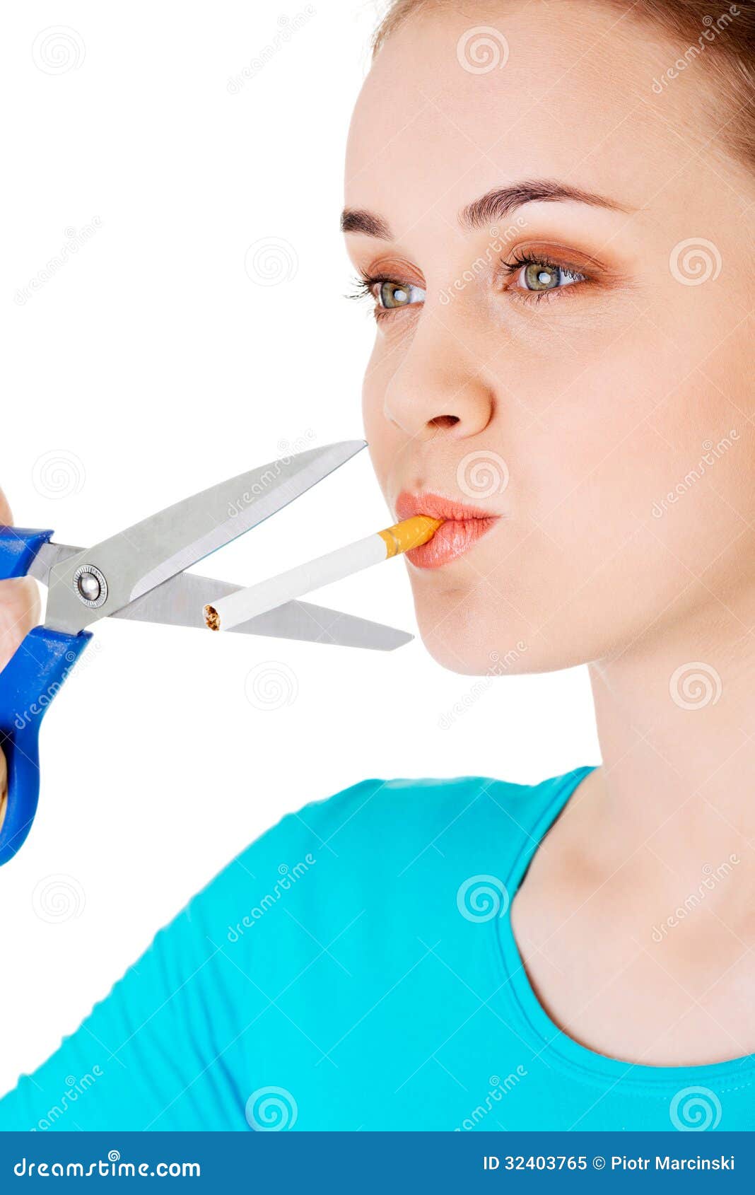 Quit smoking stock image. Image of attractive, face, girl - 32403765