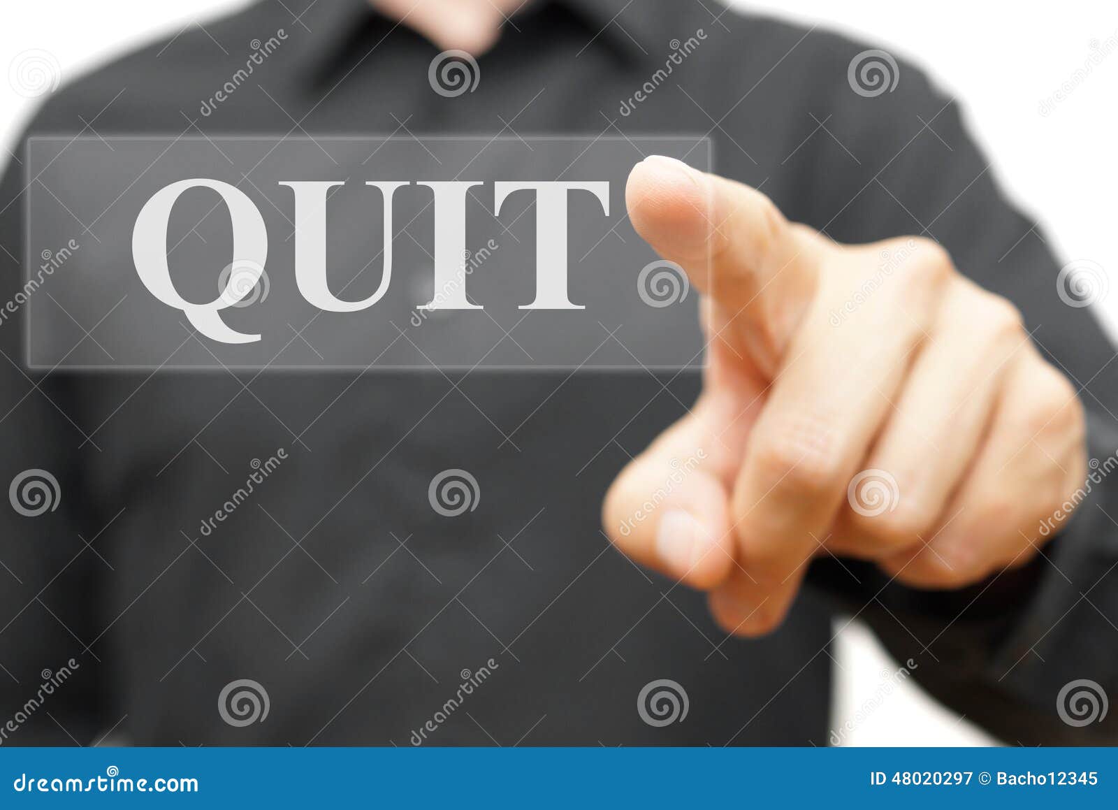 Quit Word on Virtual Screen Stock Image - Image of quit, human: 48020297