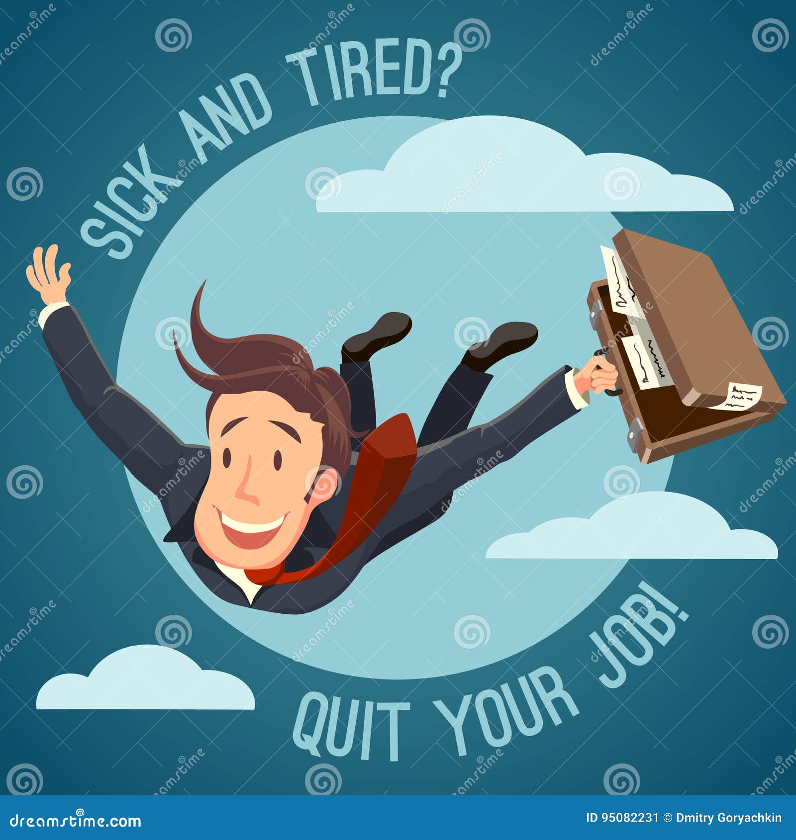 Quit your job! stock illustration. Illustration of office - 95082231