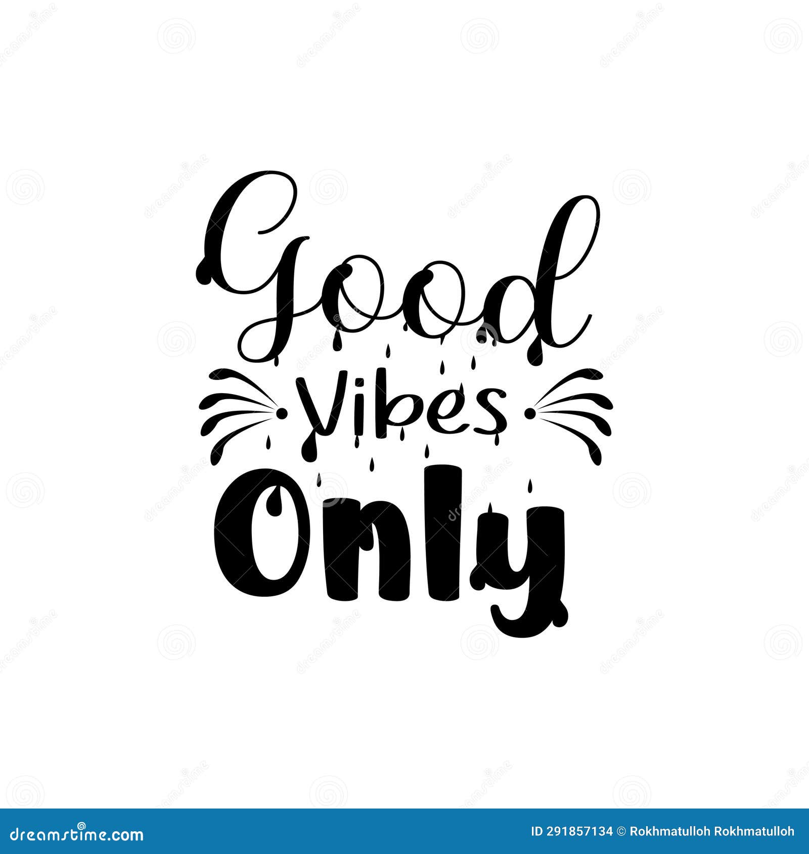 Quite Good Vibes only Design Lettering Typographic Stock Vector ...