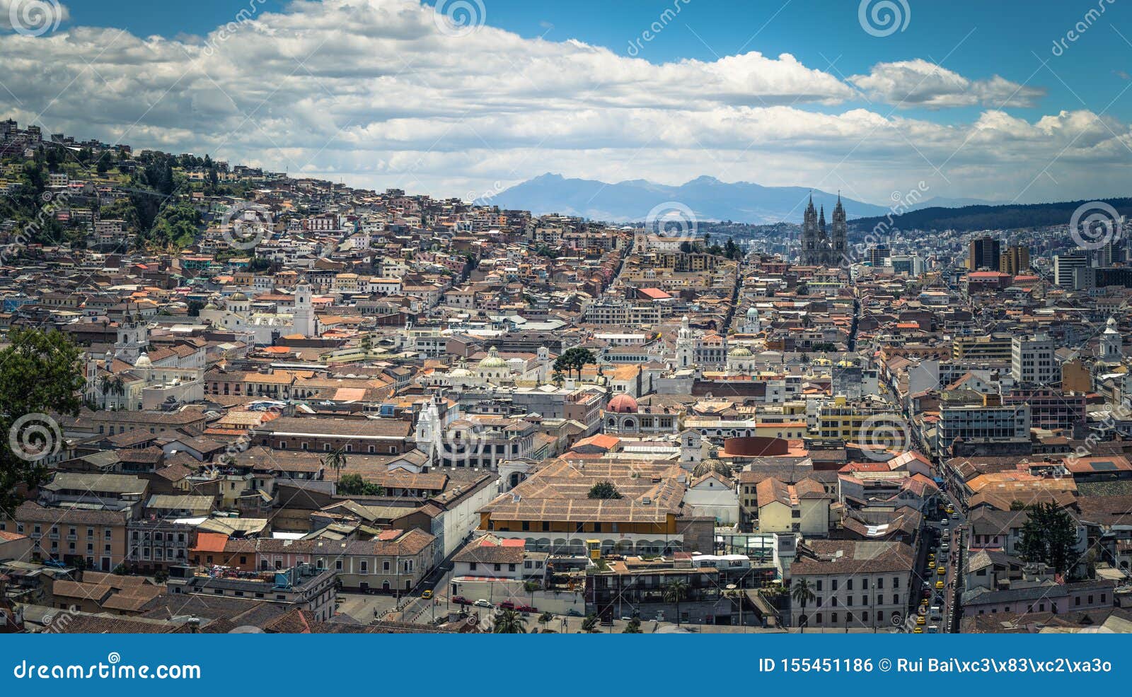 Quito - August 17, 2018: Panoramic View of Quito, Ecuador Stock Photo ...