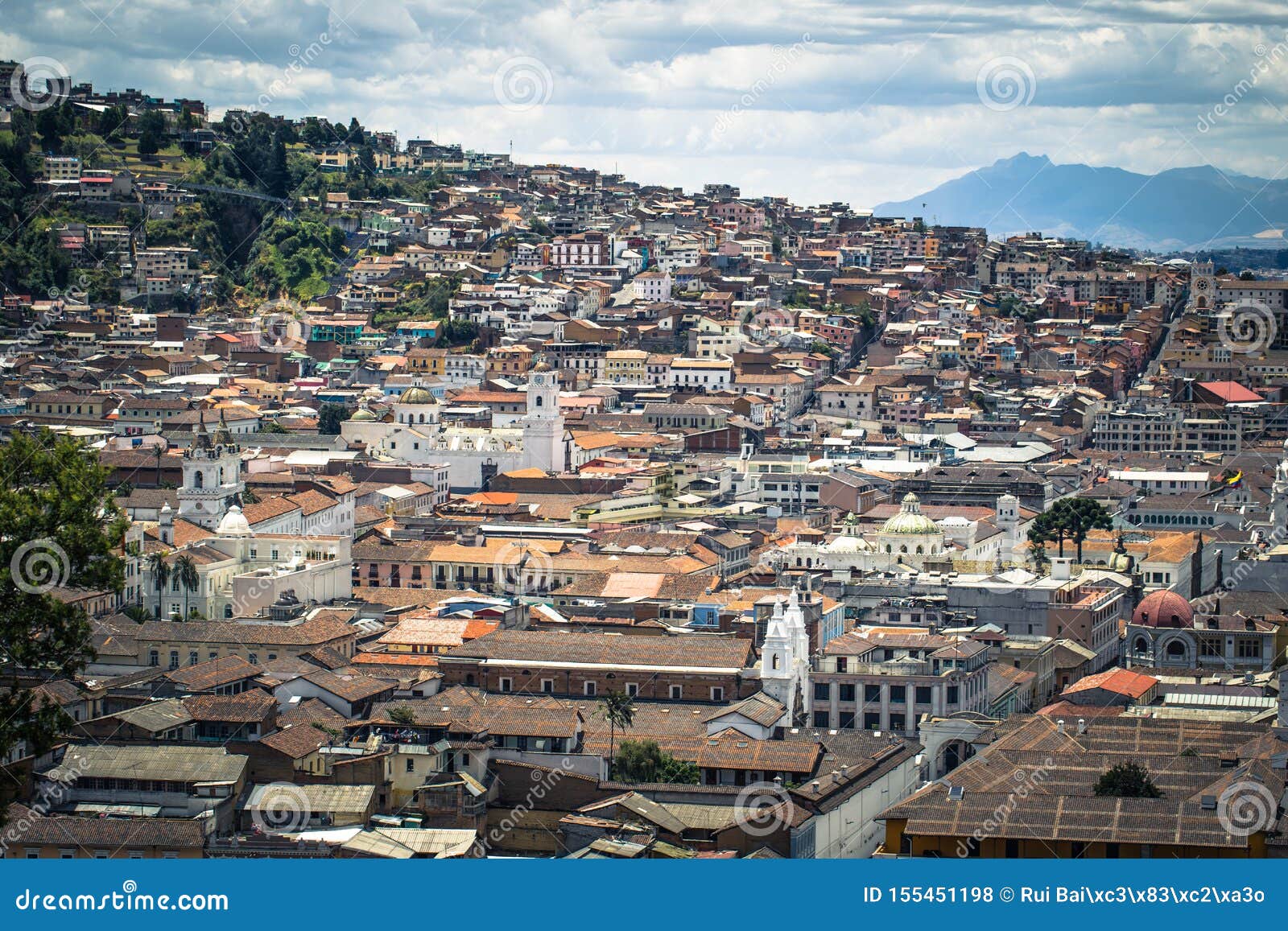 Quito - August 17, 2018: Panoramic View of Quito, Ecuador Stock Photo ...