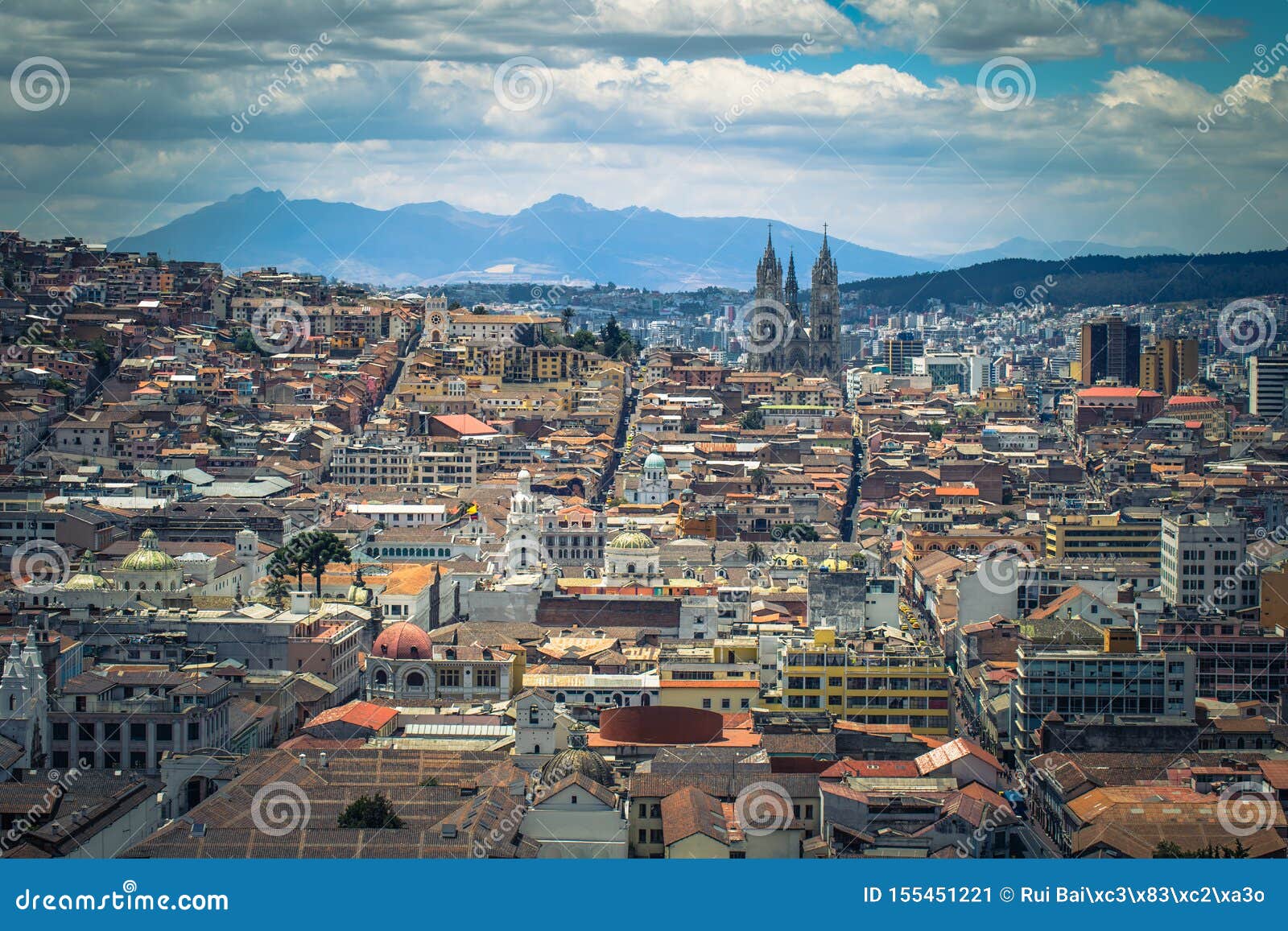 Quito - August 17, 2018: Panoramic View of Quito, Ecuador Stock Image ...