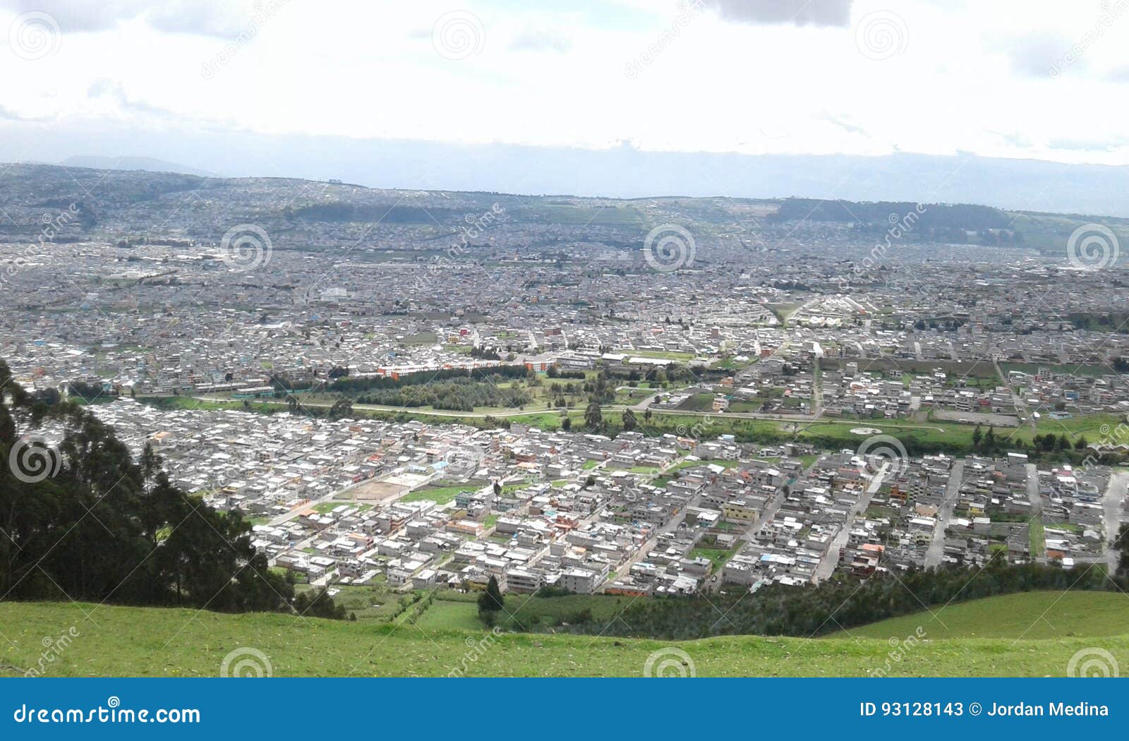 Quito city stock image. Image of landscape, city, quito - 93128143