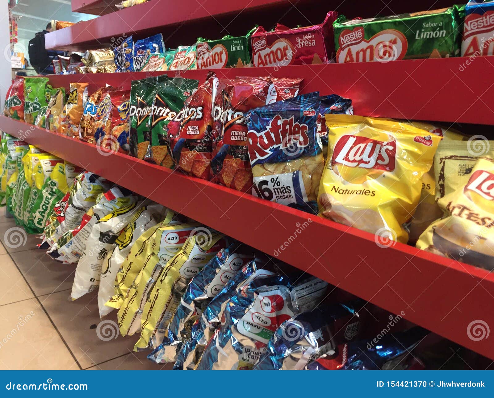 Quito, Ecuador - 14-7-2019: Different Types of Chips and Cookies ...