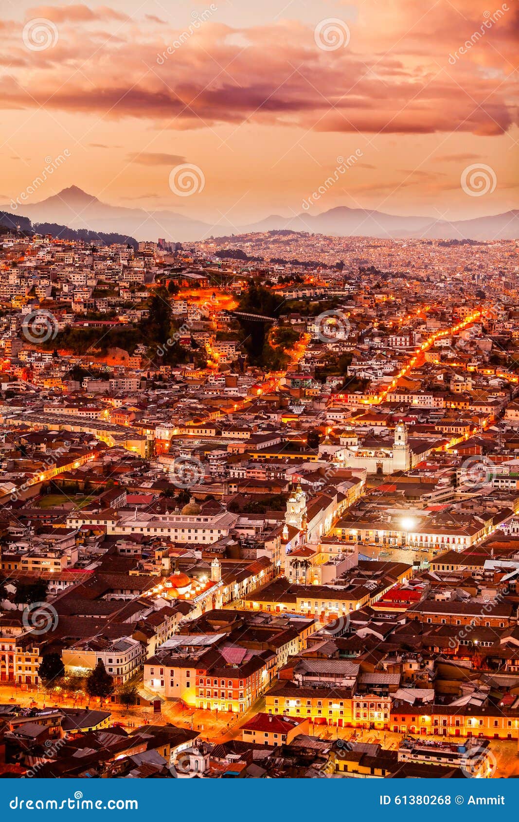 Quito Ecuador Postcard stock photo. Image of architecture - 61380268