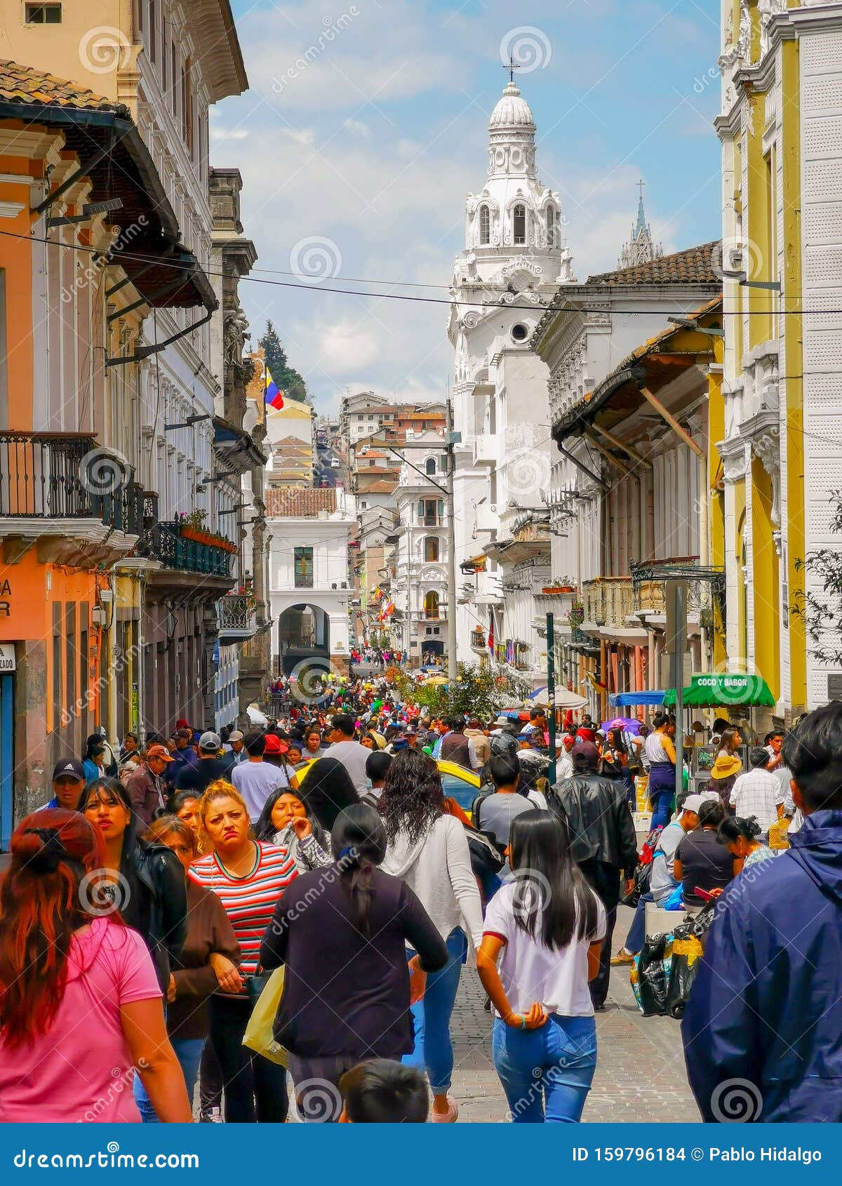 Quito, Ecuador, September 29, 2019: View of the Historic Centre of ...