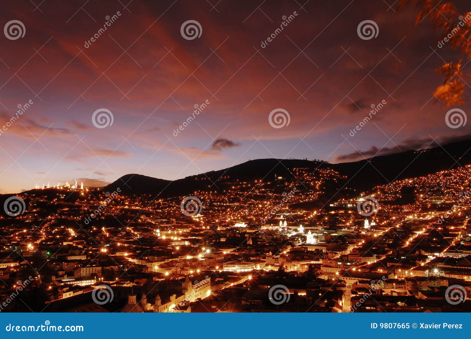 Quito Landscape stock image. Image of motion, light, capital - 9807665
