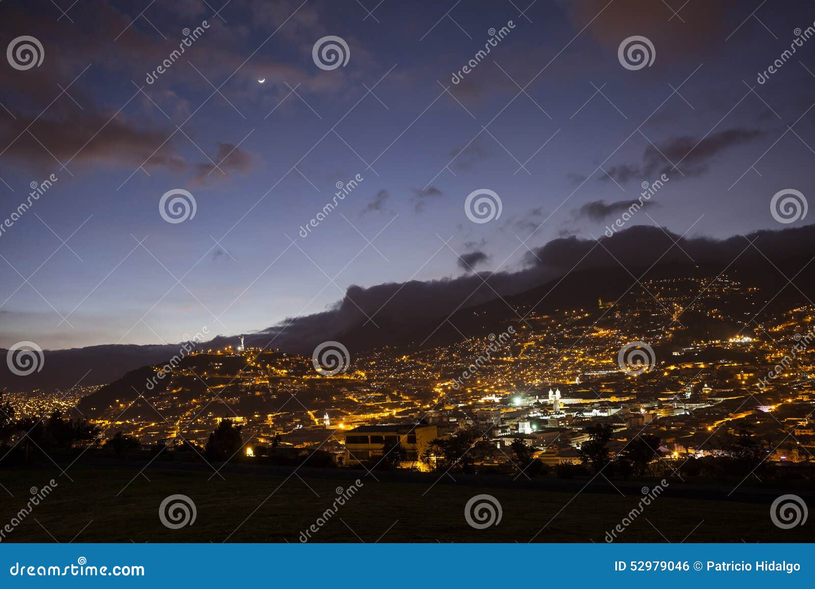 Quito at night stock photo. Image of night, urban, view - 52979046
