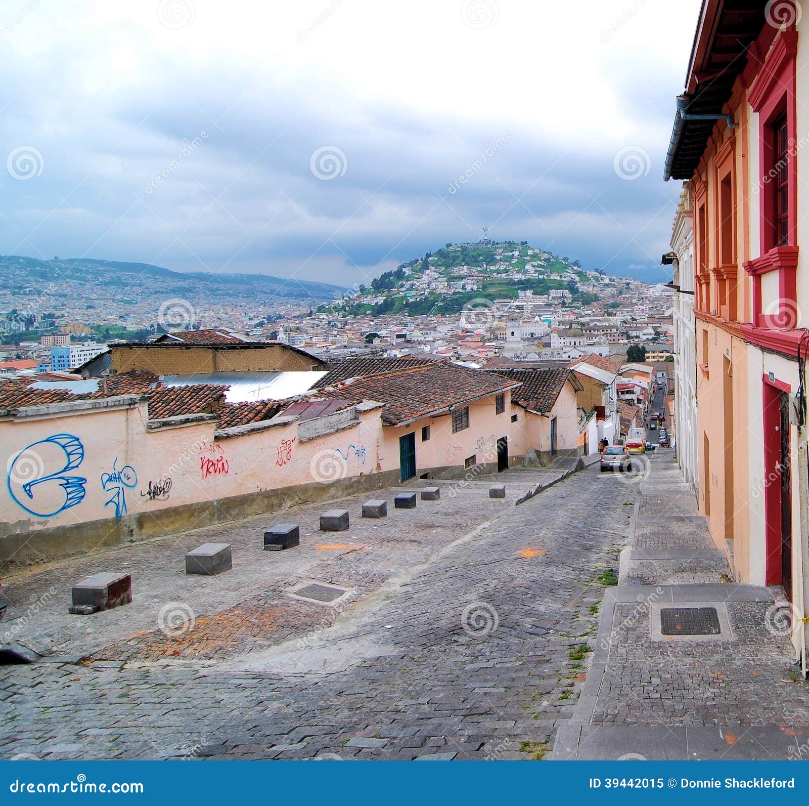 Quito Streets stock image. Image of scenic, rain, quito - 39442015