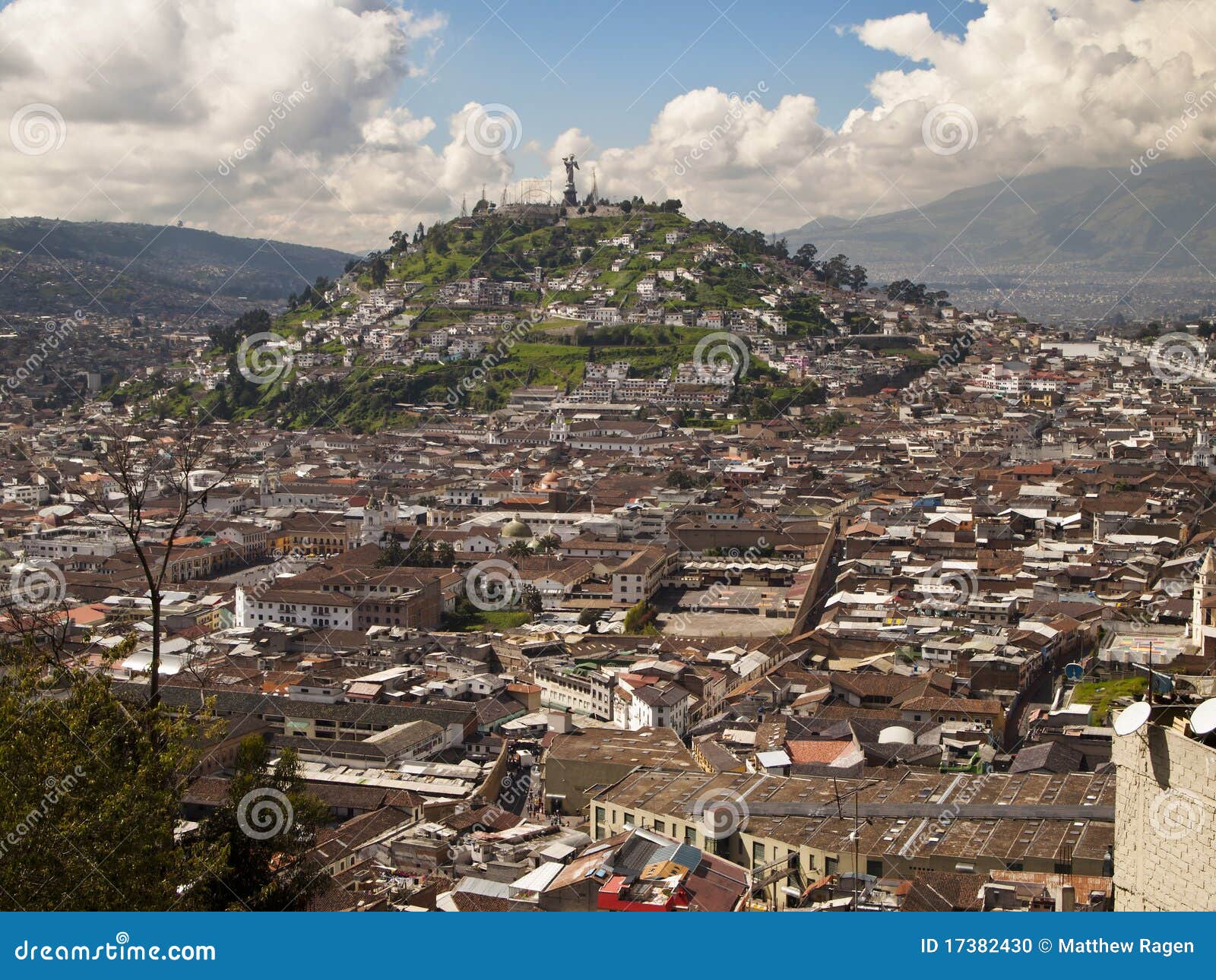 Quito Viewpoint of El Panecillo Stock Photo - Image of scenery, urban ...