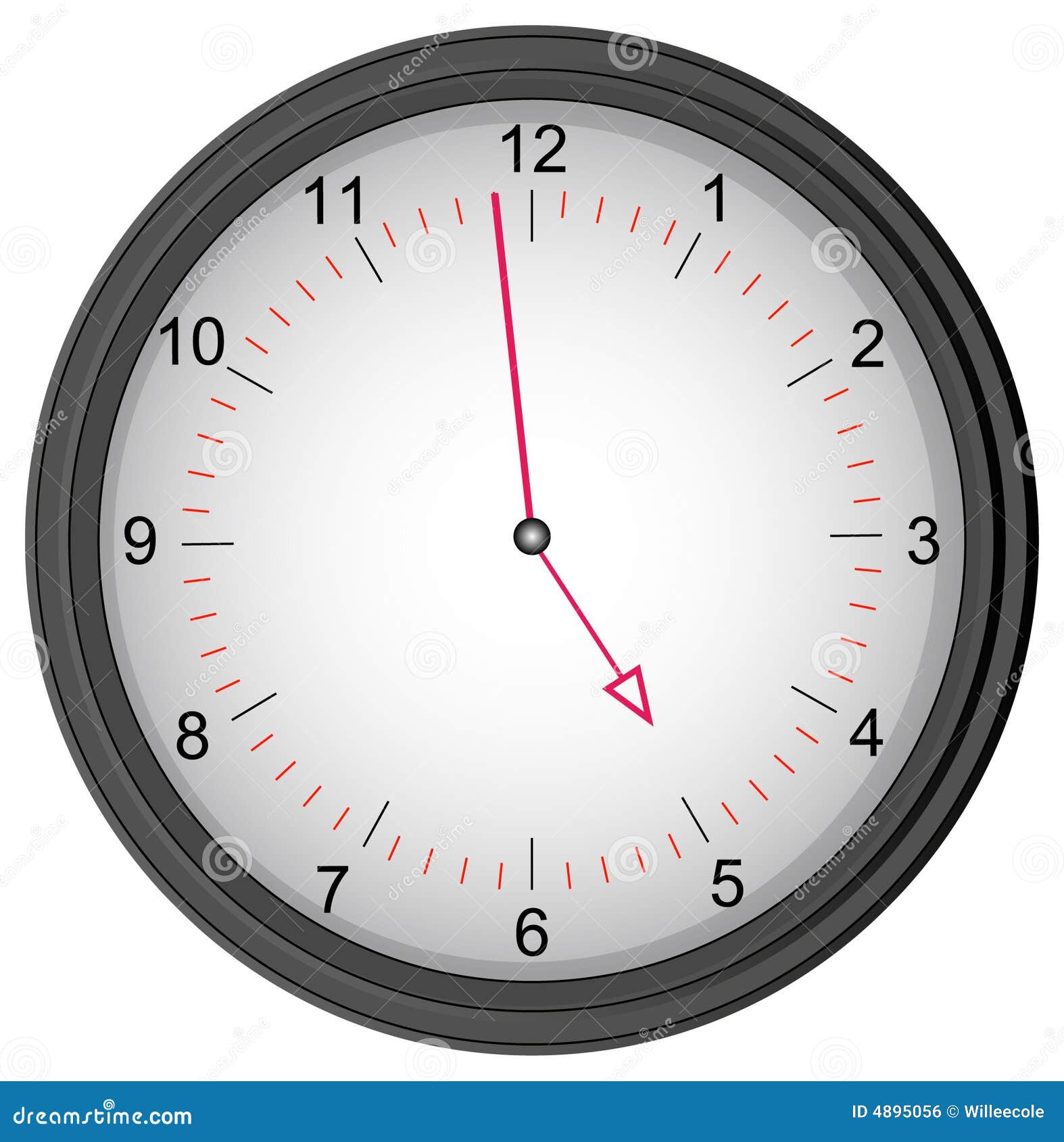 Quitting time stock vector. Illustration of second, clock - 4895056