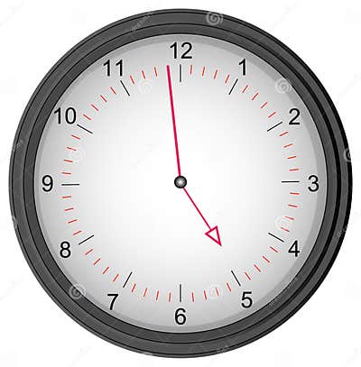 Quitting time stock vector. Illustration of second, clock - 4895056