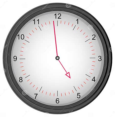 Quitting time stock vector. Illustration of second, clock - 4895056