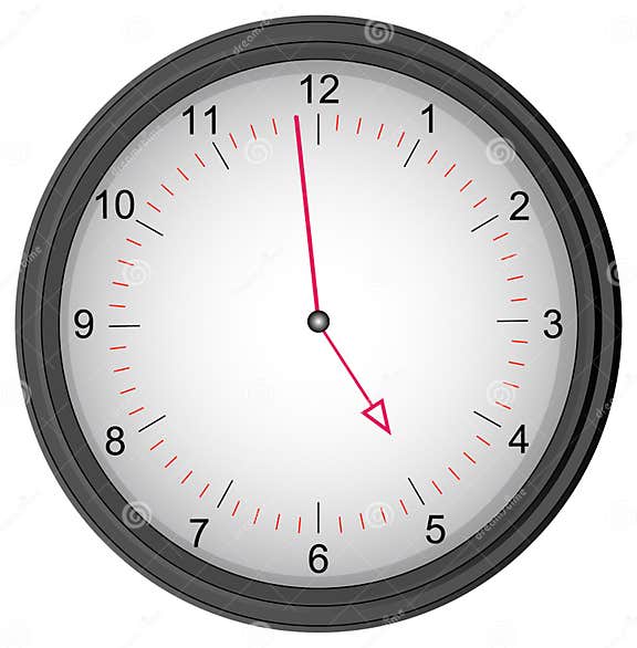 Quitting time stock vector. Illustration of second, clock - 4895056