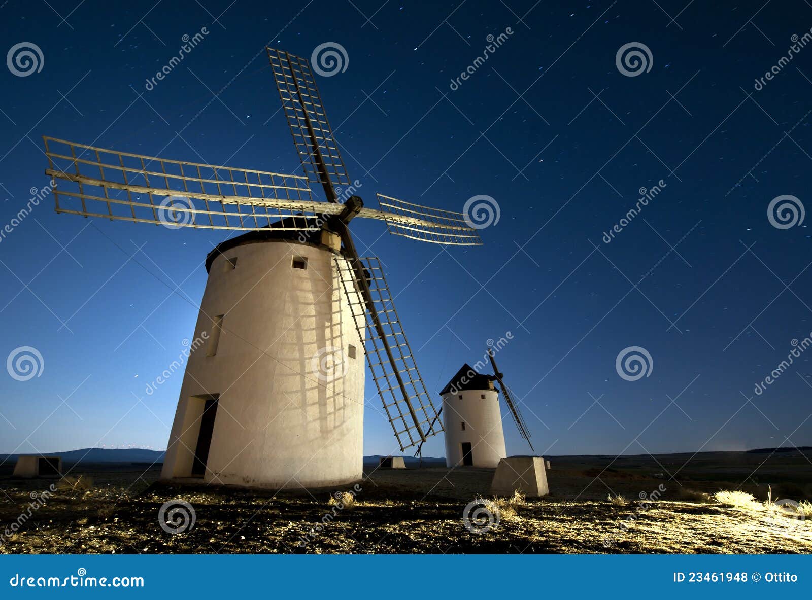 Quixote windmills stock photo. Image of building, spain - 23461948