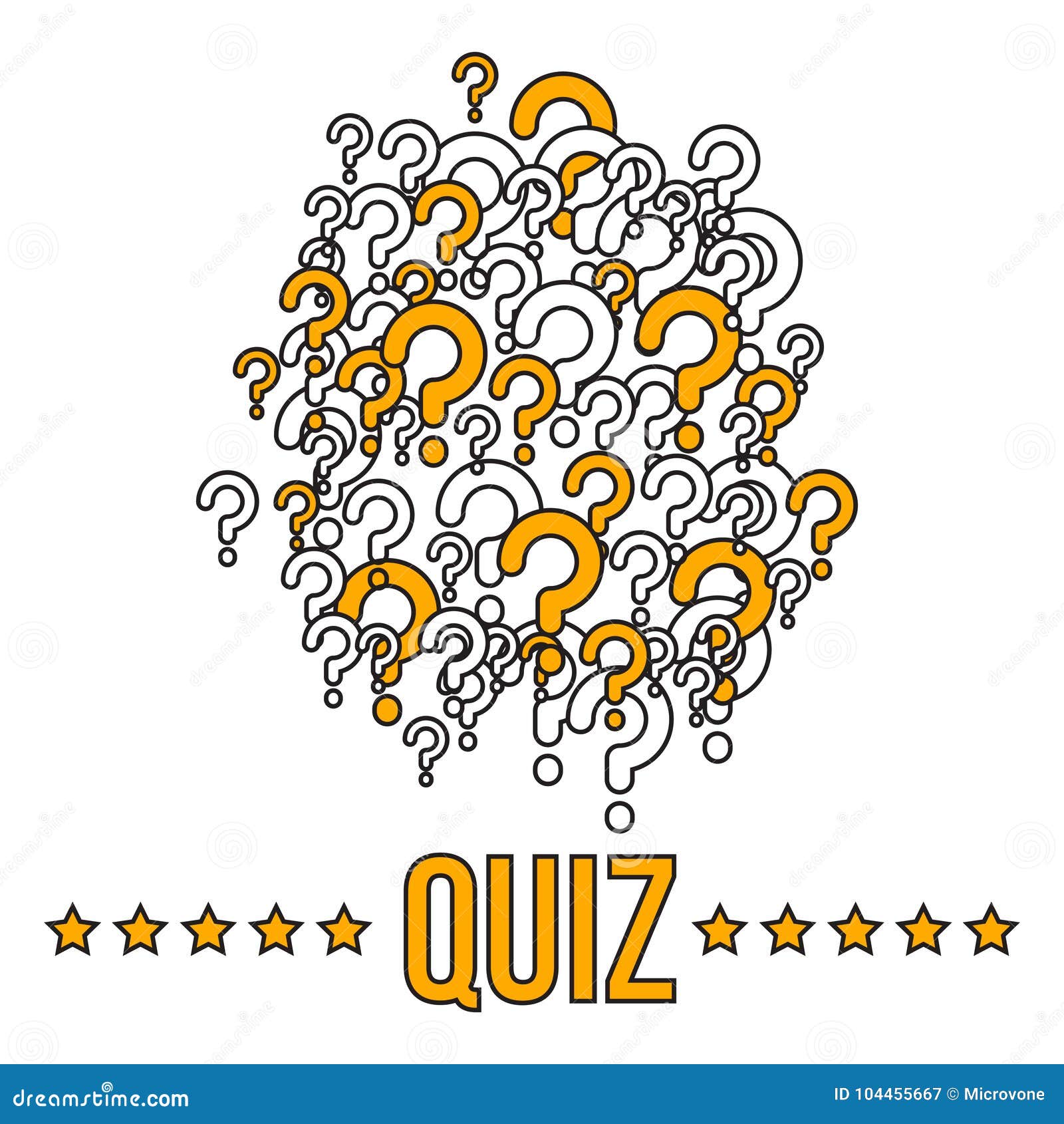 Quiz Banner Template with Question Marks Stock Vector - Illustration of ...