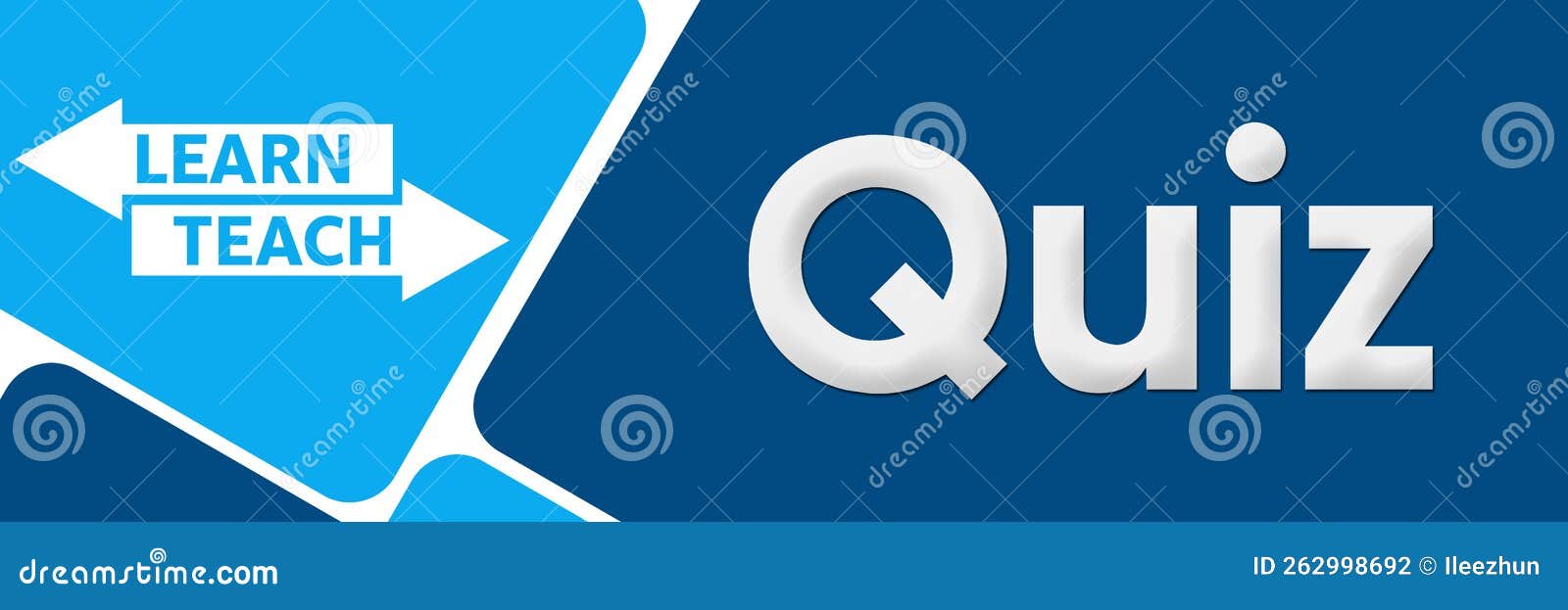 Quiz Blue Rounded Squares Horizontal Stock Illustration - Illustration ...