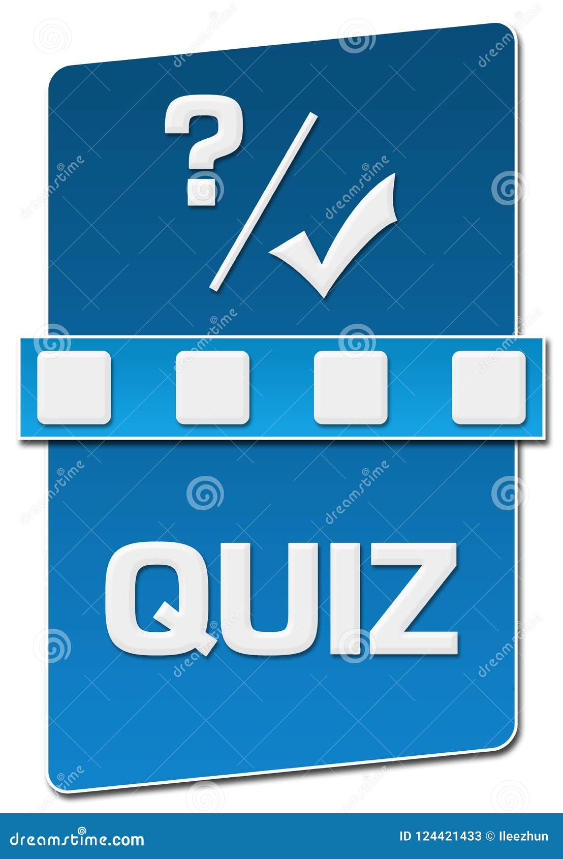 Quiz Blue Separator Vertical Stock Illustration - Illustration of ...