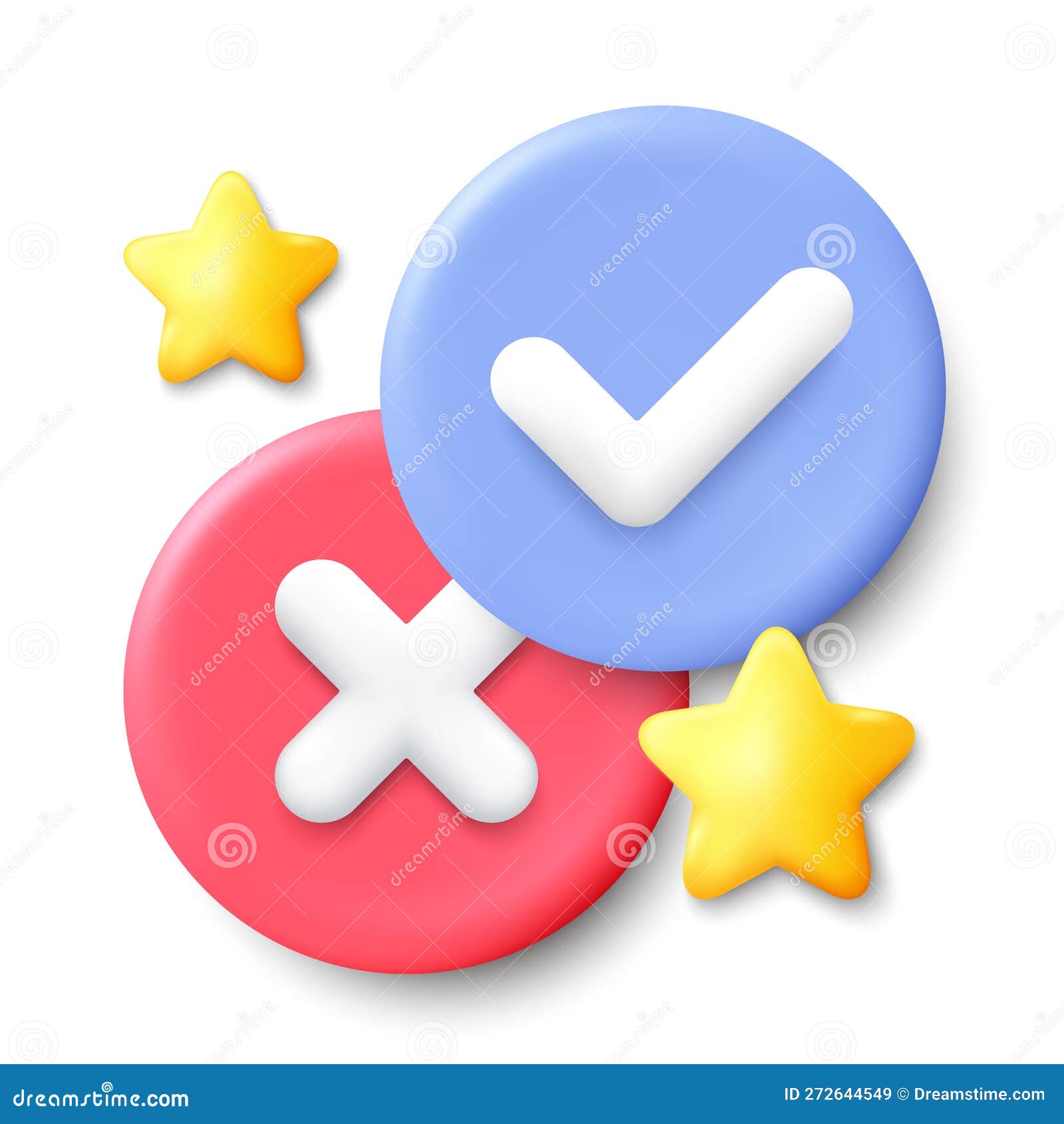 Quiz 3d Icon. Answer Time Game Symbol. Check Mark Button. Vector Stock ...
