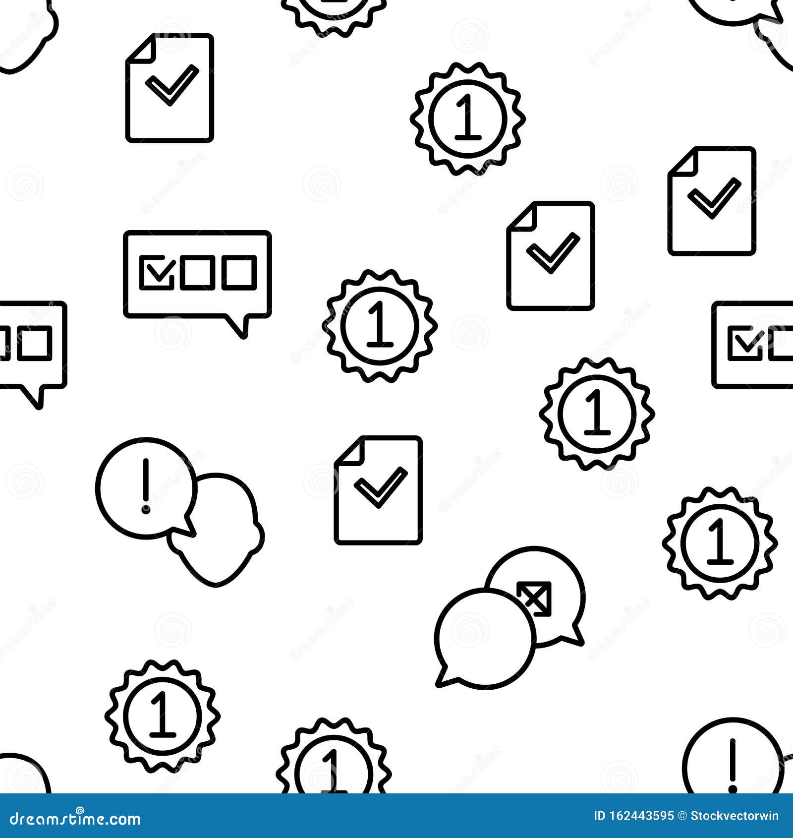 Quiz Game Vector Seamless Pattern Stock Vector - Illustration of ...