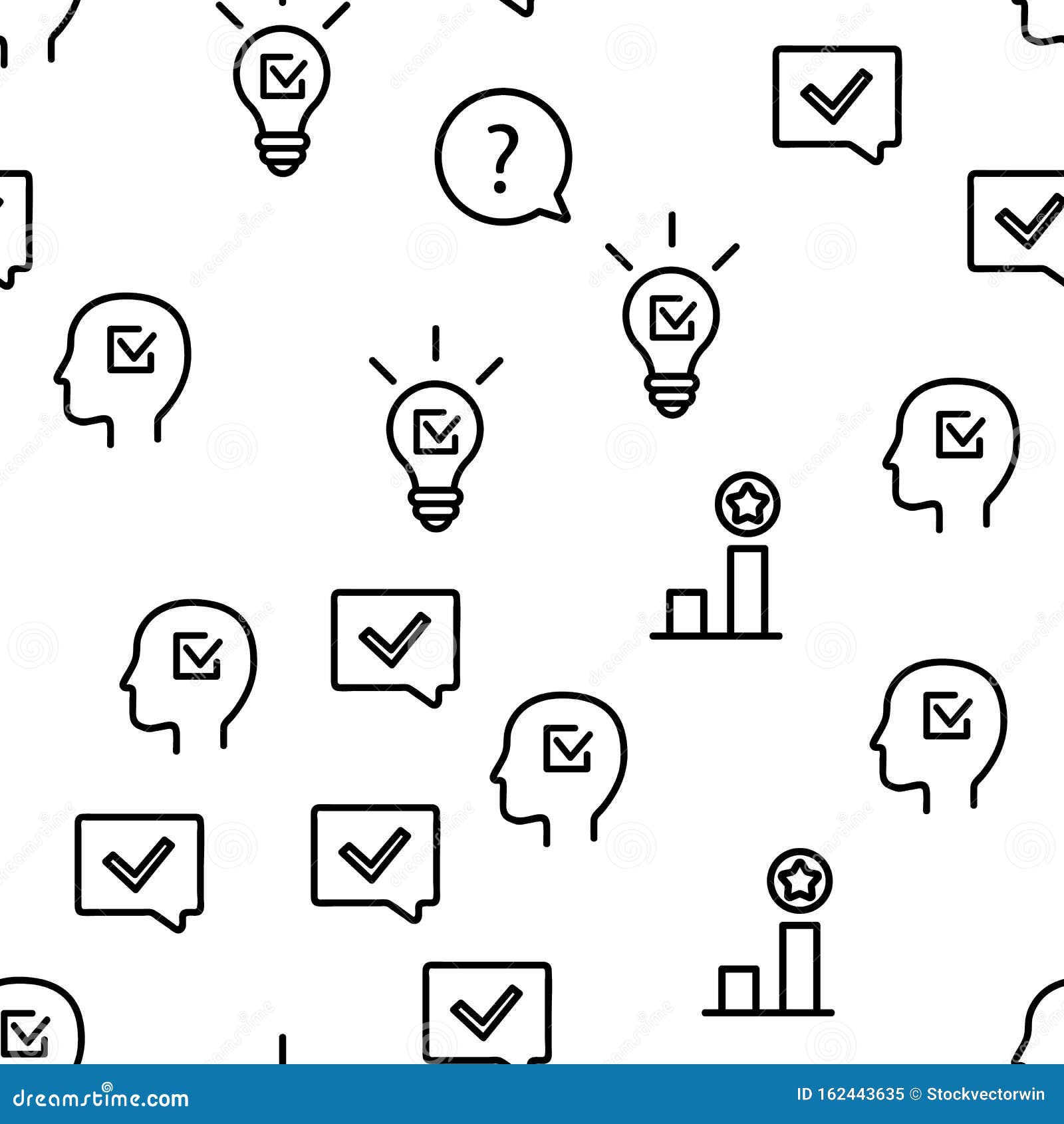 Quiz Game Vector Seamless Pattern Stock Vector - Illustration of ...