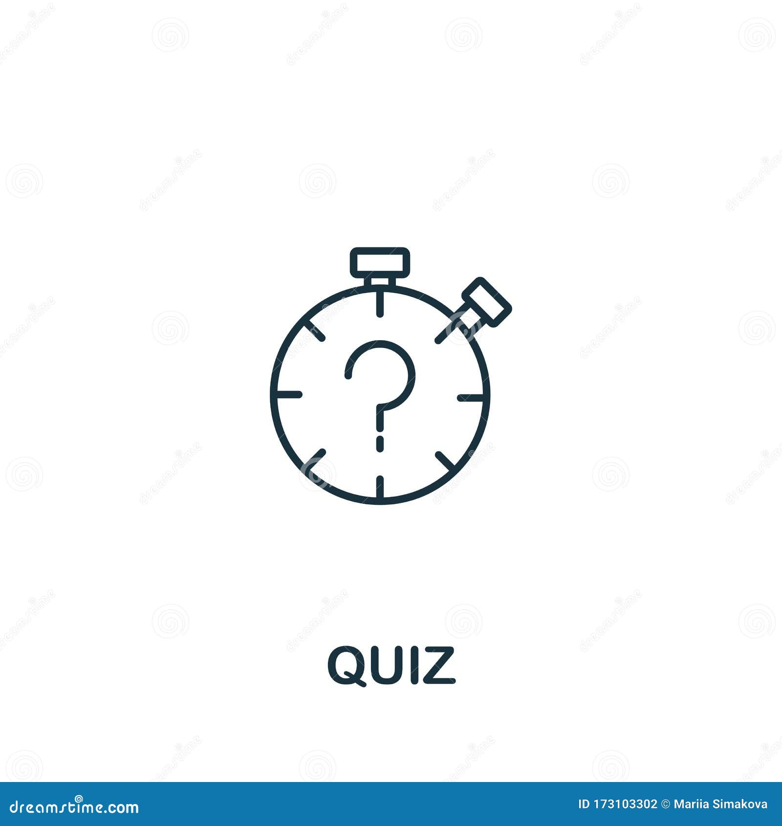 Quiz Icon from E-learning Collection. Simple Line Element Quiz Symbol ...