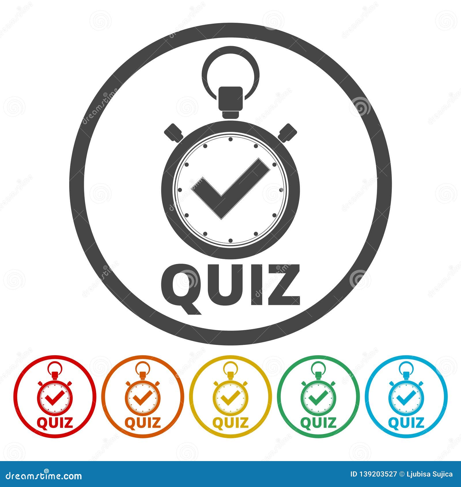 Quiz icon stock vector. Illustration of label, flat - 139203527