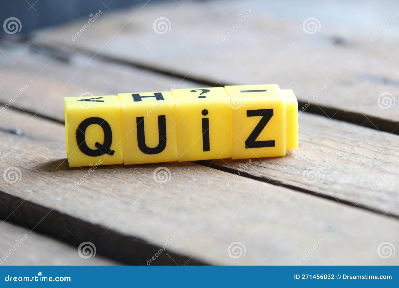Quiz Idea. Written on a Yellow Cubes Stock Photo - Image of single ...