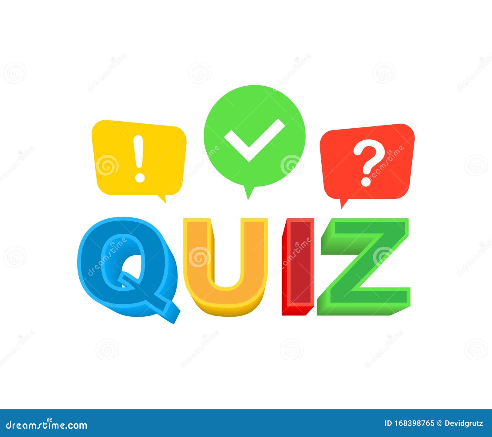 Quiz Logo with Speech Bubble Symbols, Concept of Questionnaire Show ... Quiz Logo with Speech Bubble Symbols, Concept of Questionnaire Show ...