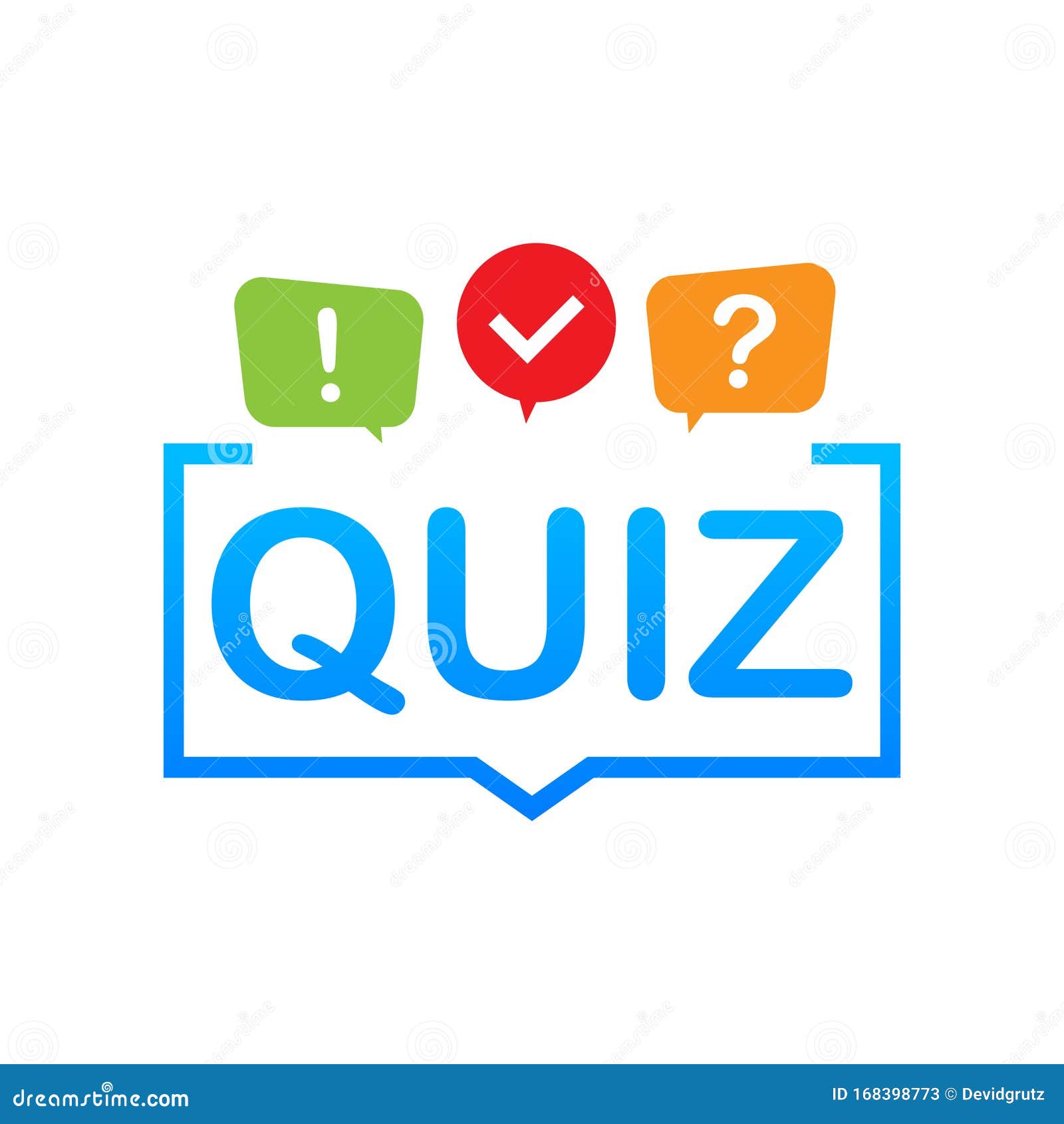 Quiz Logo with Speech Bubble Symbols, Concept of Questionnaire Show ... Quiz Logo with Speech Bubble Symbols, Concept of Questionnaire Show ...
