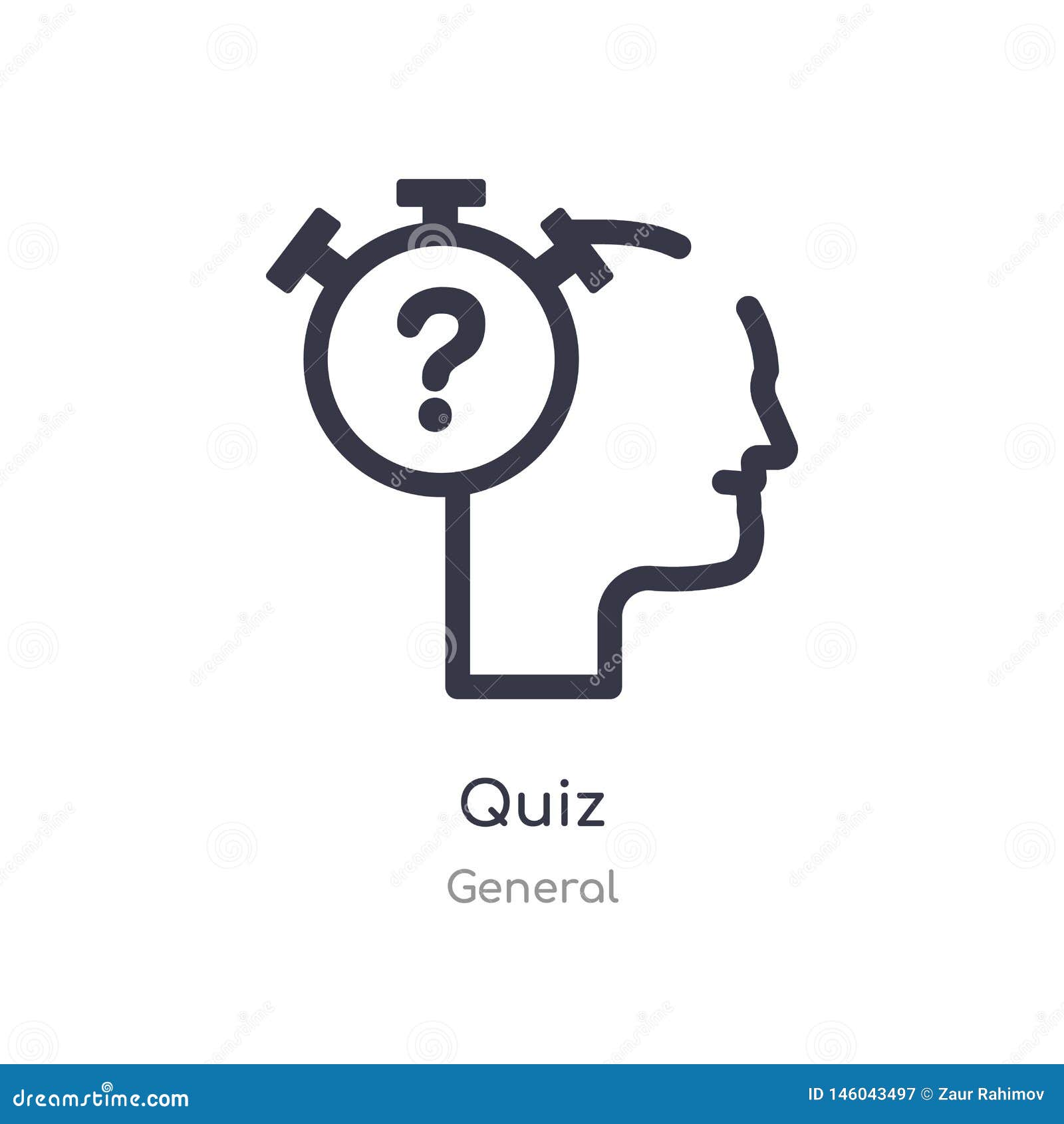 Quiz Outline Icon. Isolated Line Vector Illustration from General ...