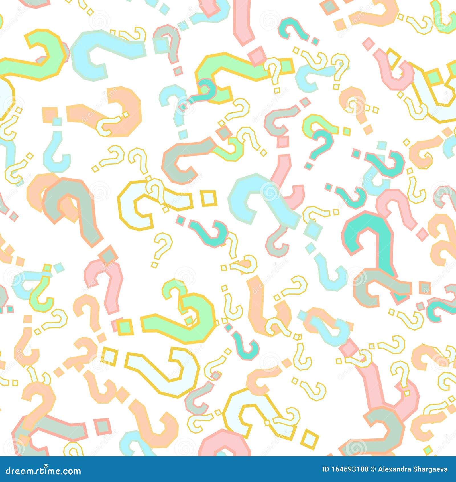 Quiz Seamless Pattern. Question Marks, Doubt, Faq Stock Vector ...