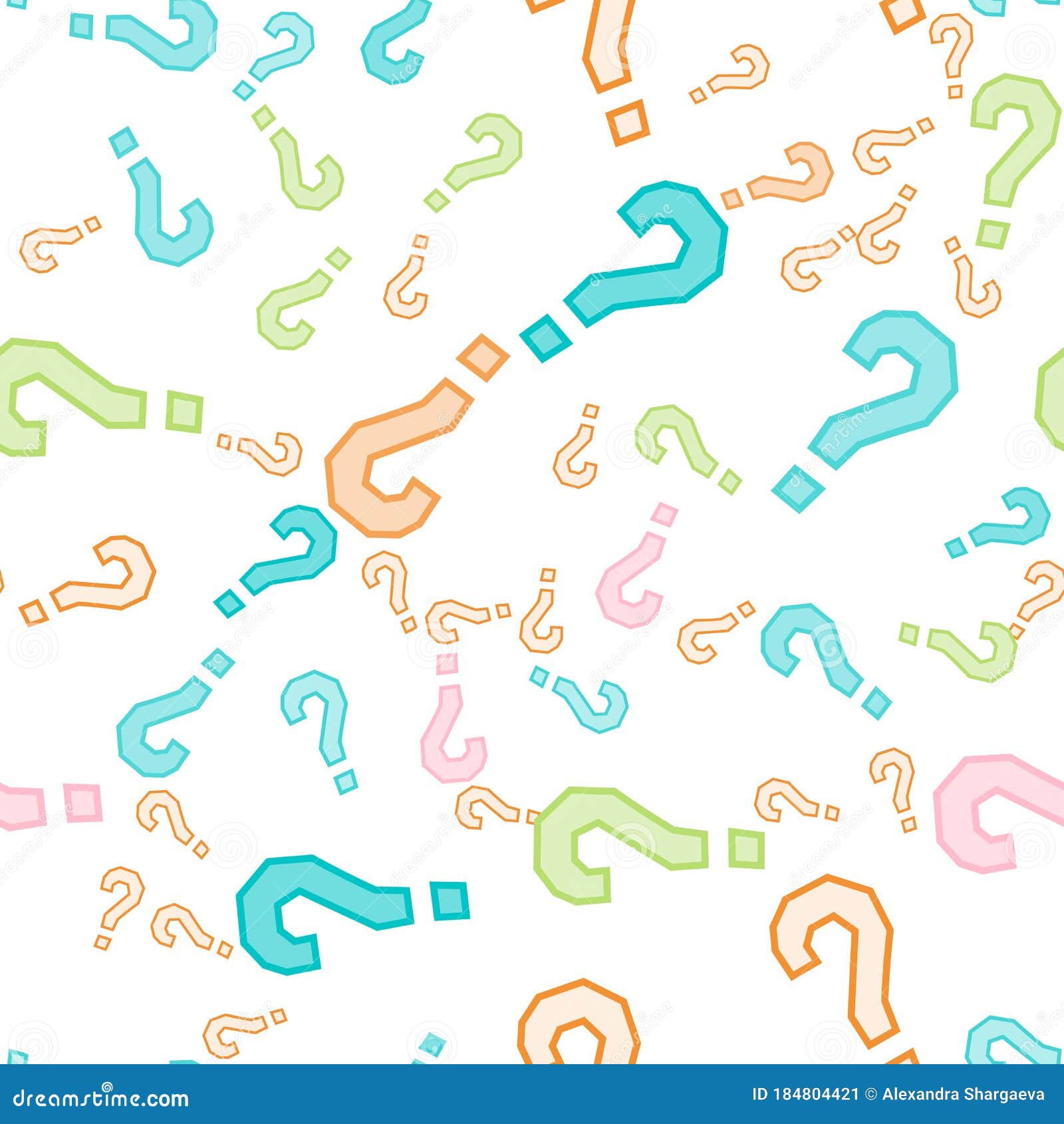 Quiz Seamless Pattern. Question Marks, Doubt, Faq Stock Vector ...