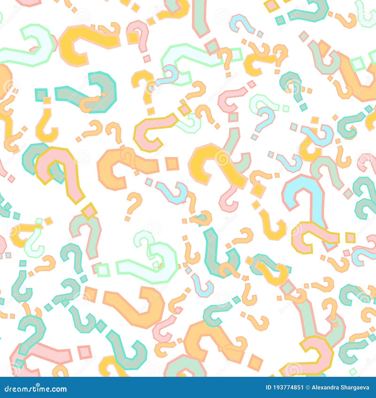 Quiz Seamless Pattern. Question Marks, Doubt, Faq Stock Vector - Illustration of request ...