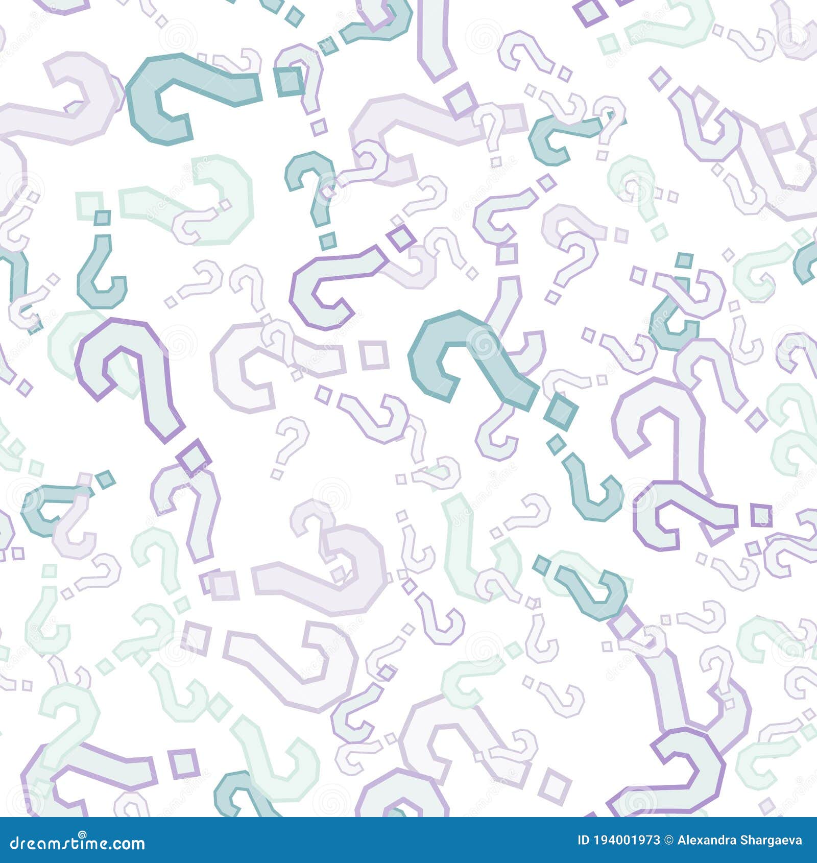 Quiz Seamless Pattern. Question Marks, Doubt, Faq Stock Vector ...