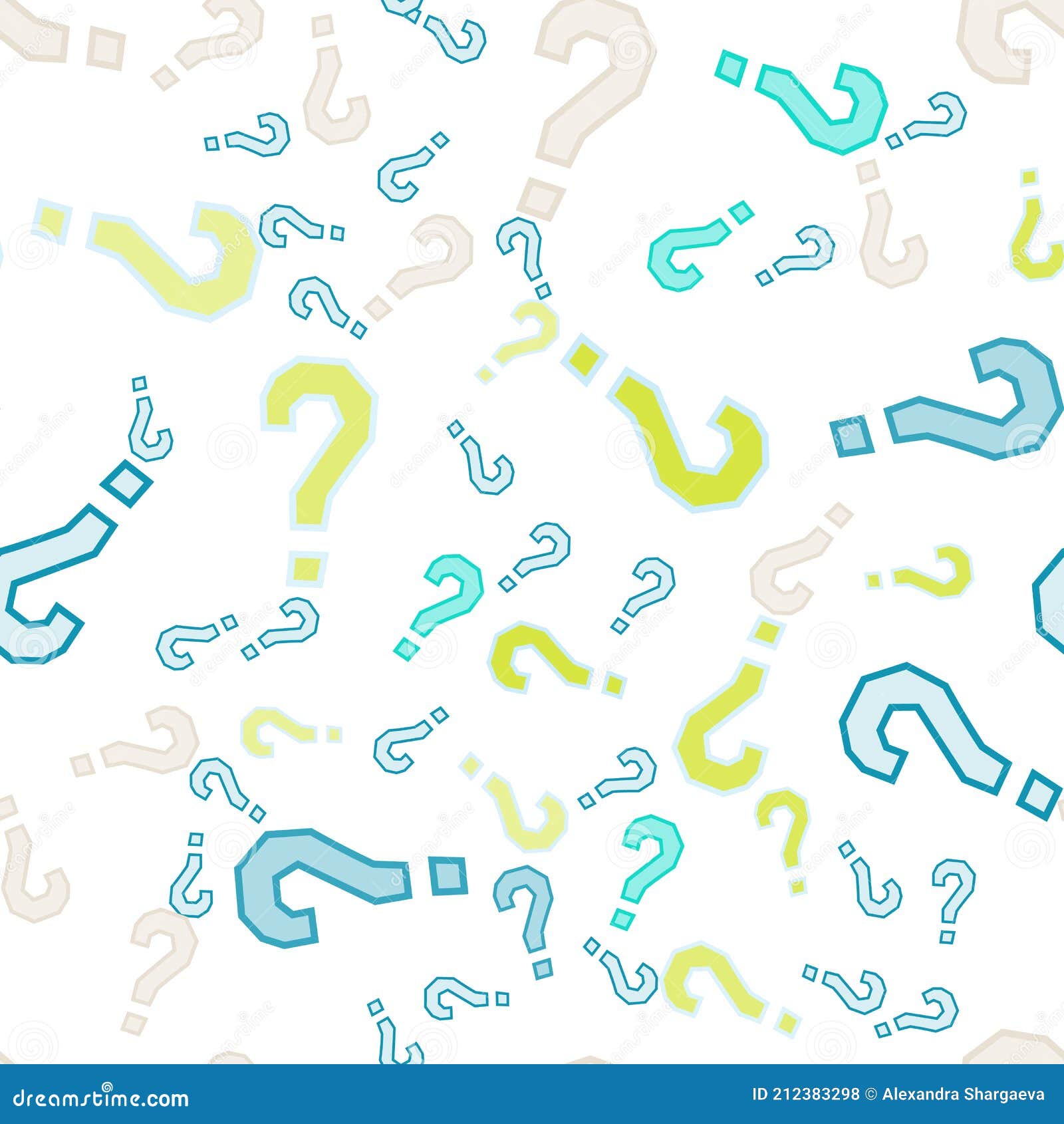 Quiz Seamless Pattern. Question Marks, Doubt, Faq Stock Vector ...