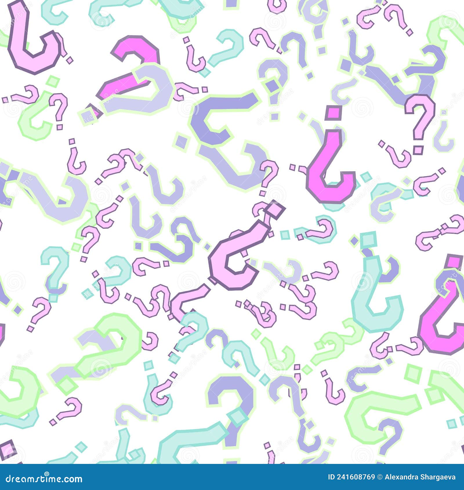 Quiz Seamless Pattern. Question Marks, Doubt, Faq Stock Vector ...