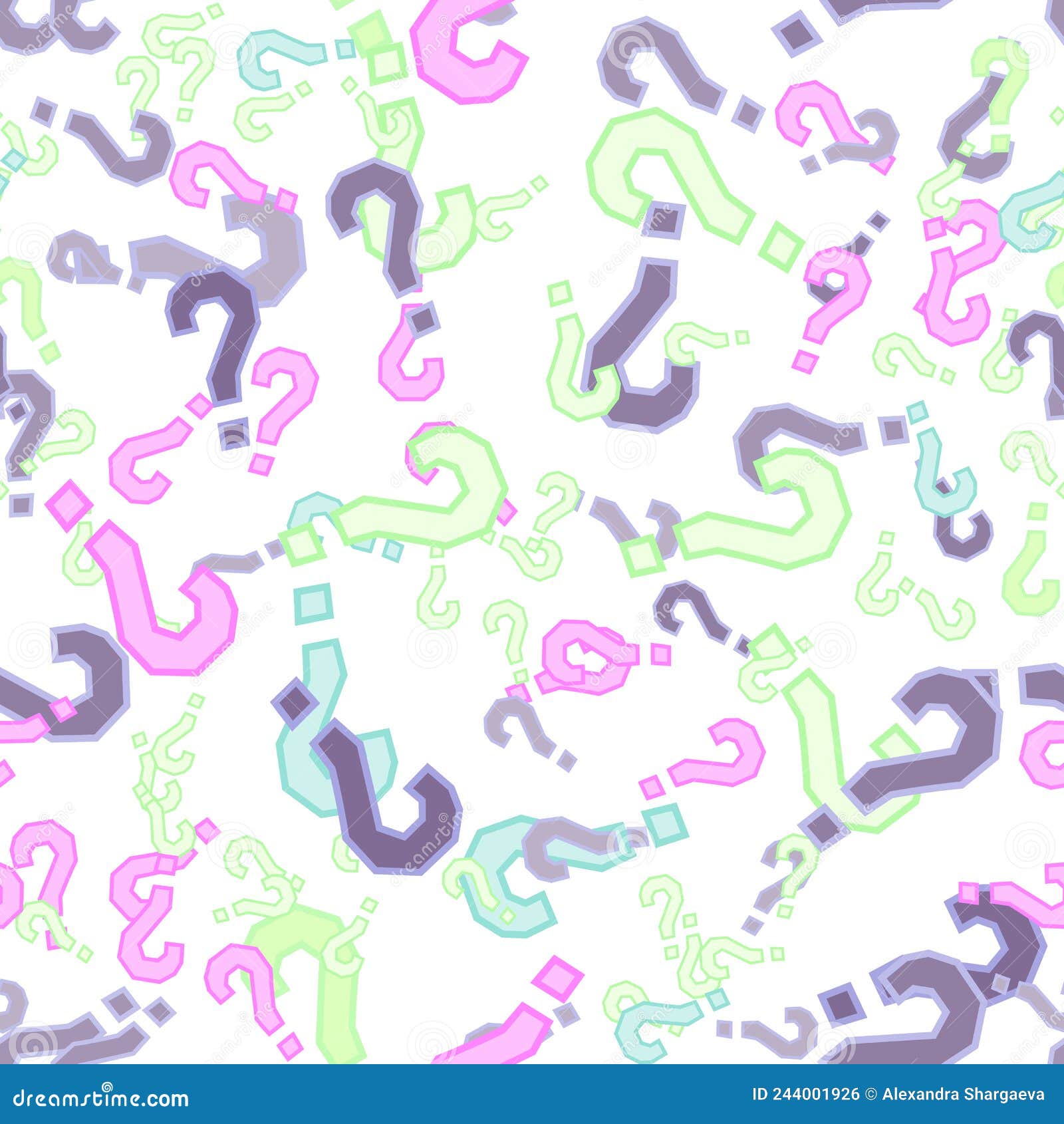 Quiz Seamless Pattern. Question Marks, Doubt, Faq Stock Vector ...