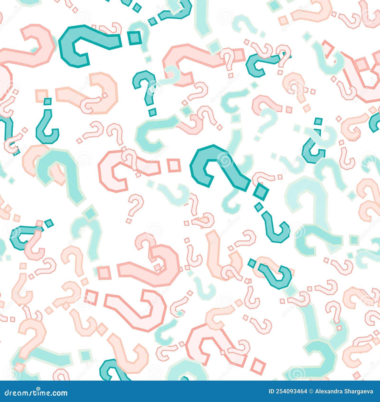 Quiz Seamless Pattern. Question Marks, Doubt, Faq Stock Illustration ...