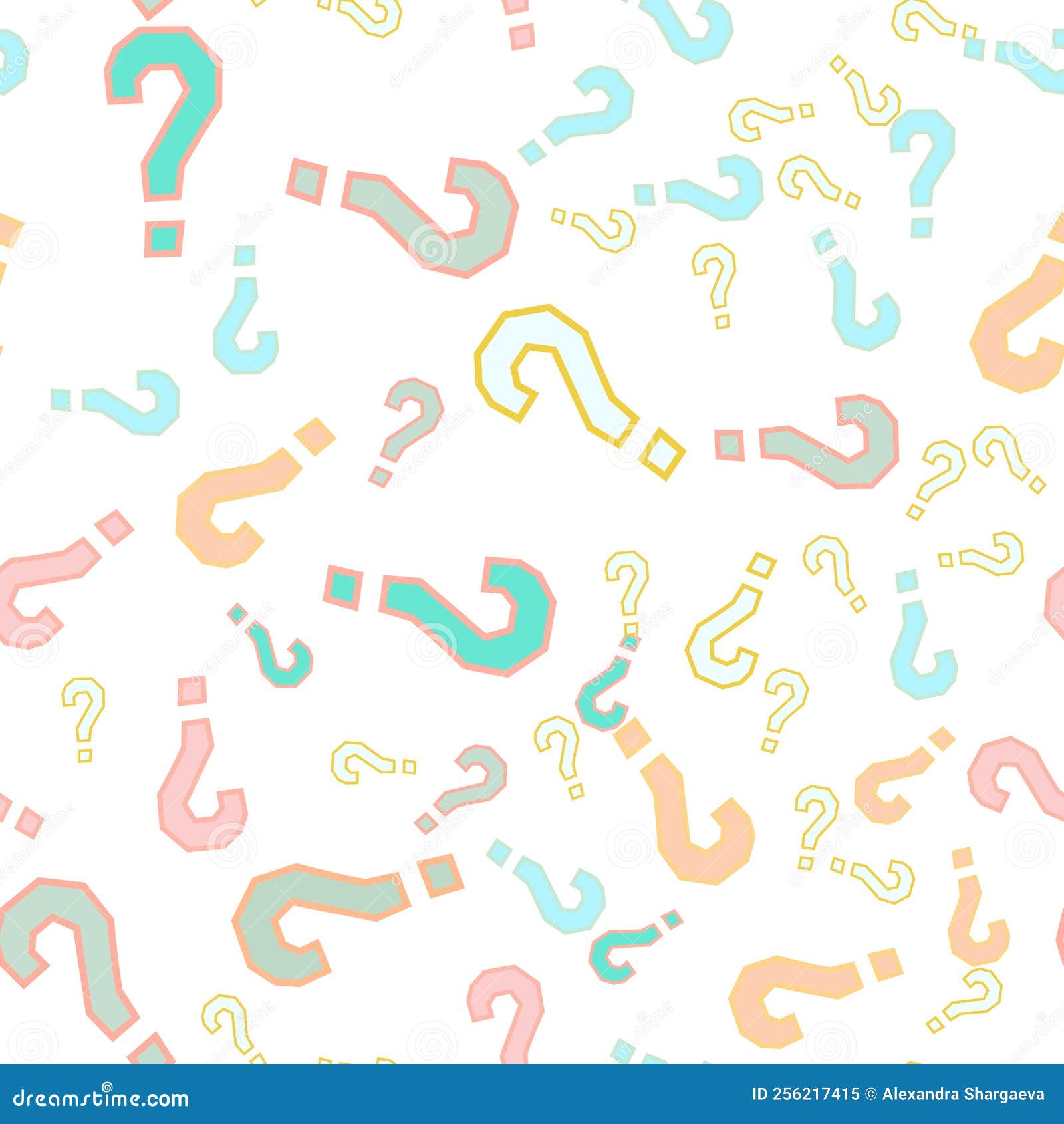 Quiz Seamless Pattern. Question Marks, Doubt, Faq Stock Vector ...