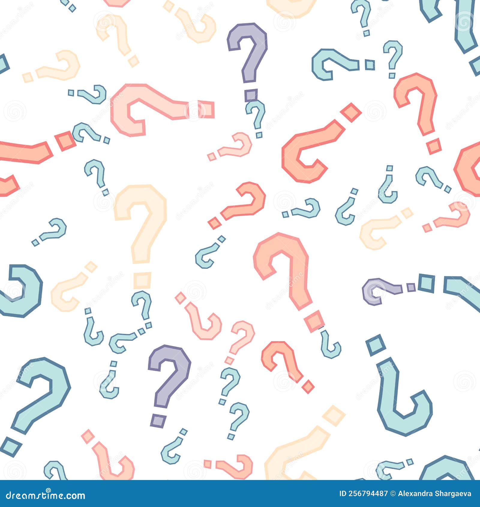 Quiz Seamless Pattern. Question Marks, Doubt, Faq Stock Vector ...