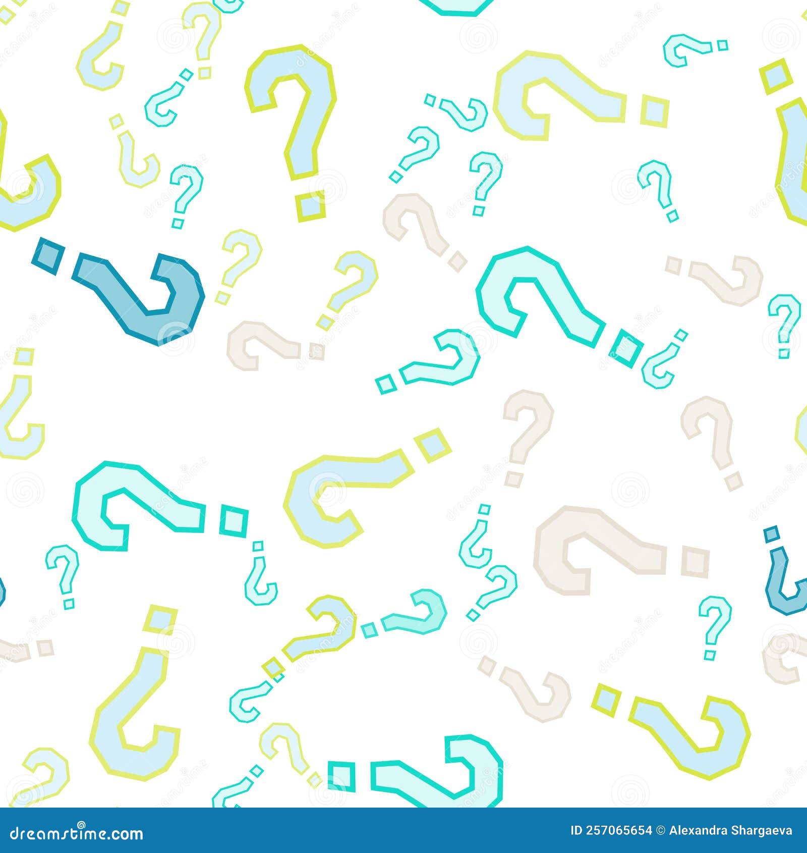 Quiz Seamless Pattern. Question Marks, Doubt, Faq Stock Vector ...
