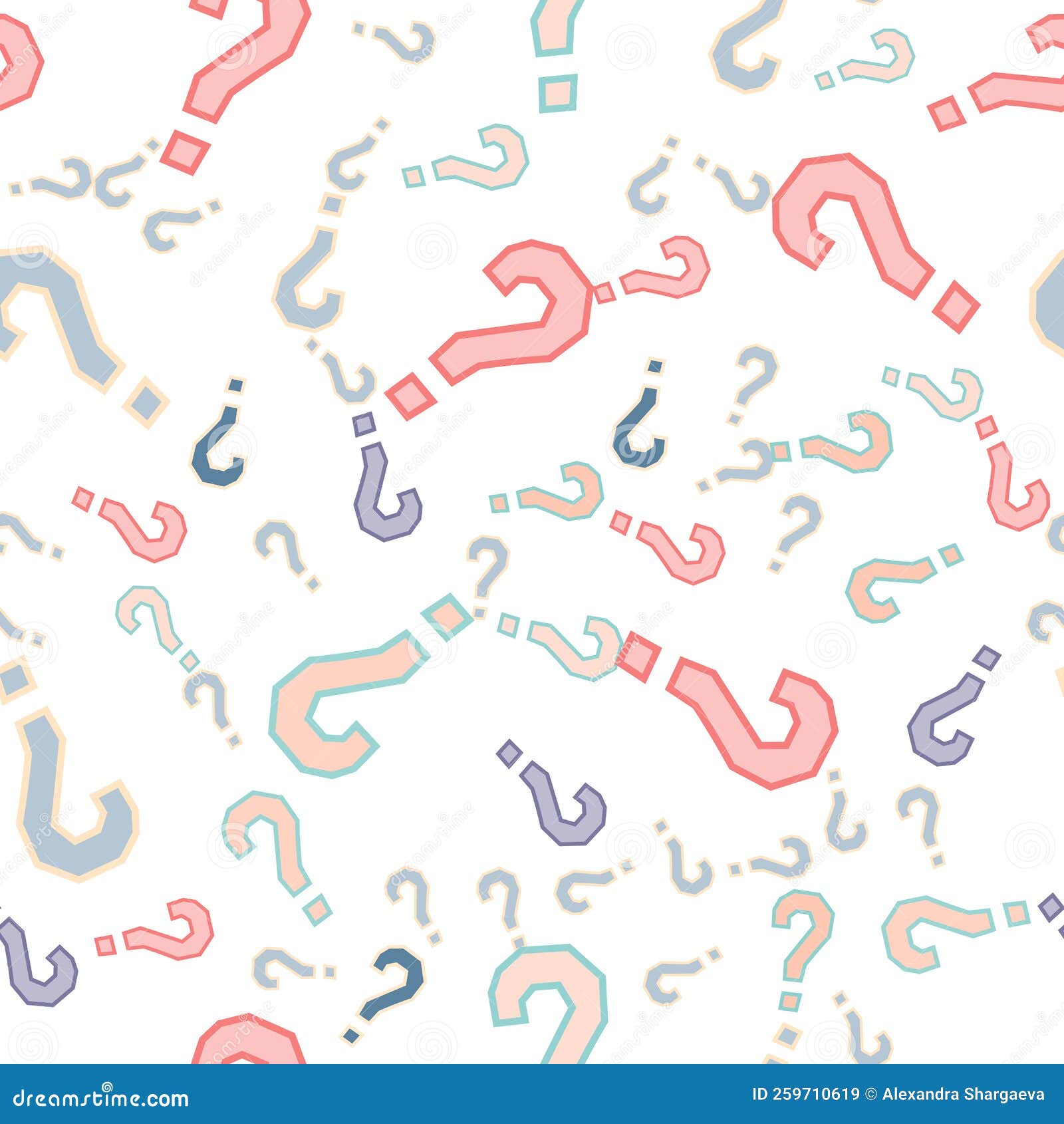 Quiz Seamless Pattern. Question Marks, Doubt, Faq Stock Vector ...