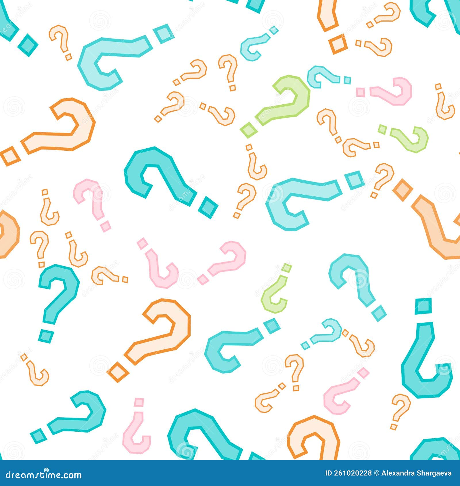 Quiz Seamless Pattern. Question Marks, Doubt, Faq Stock Vector - Illustration of minimal, design ...